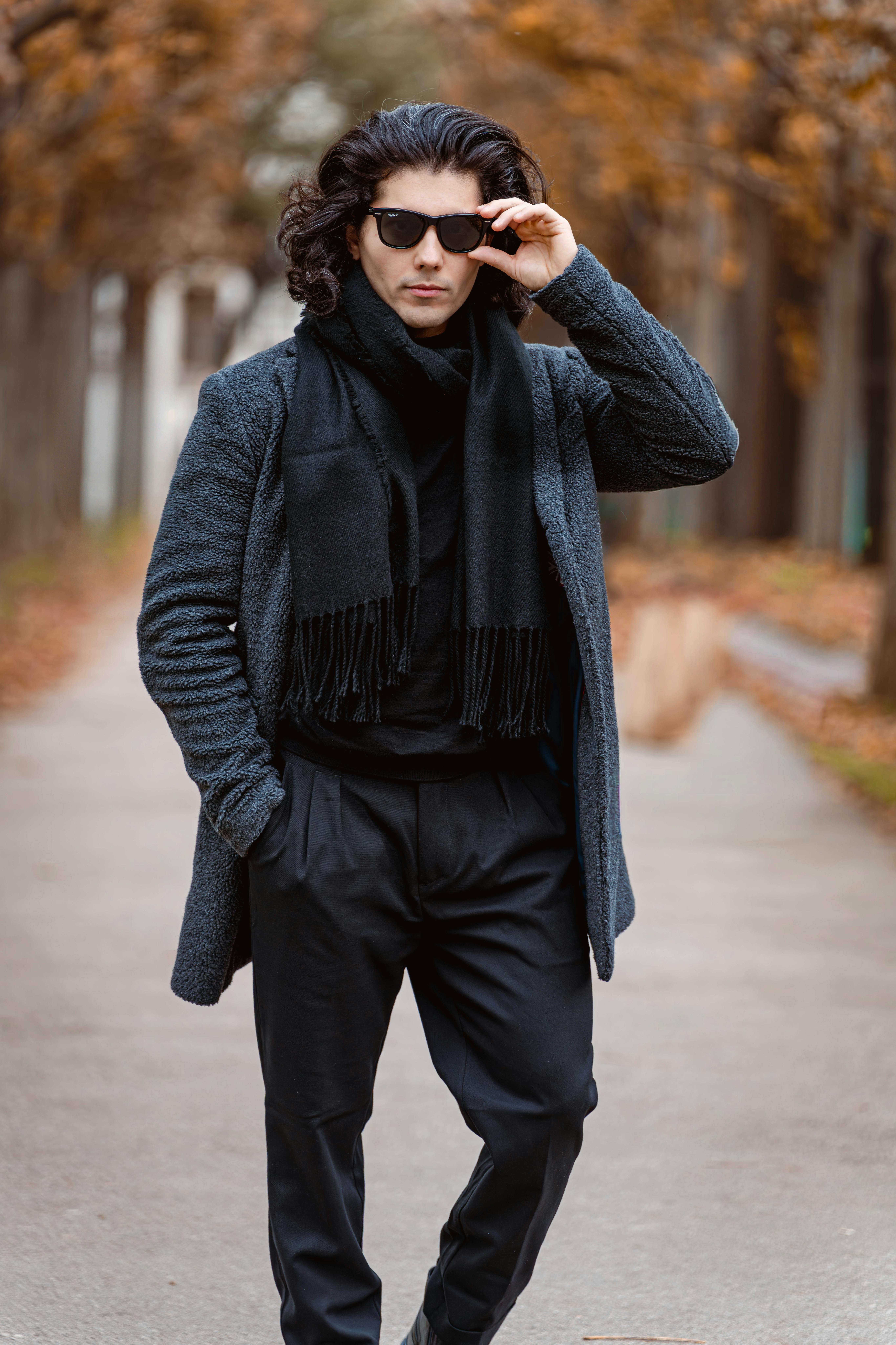 Stylish Male Model in Autumn Setting · Free Stock Photo
