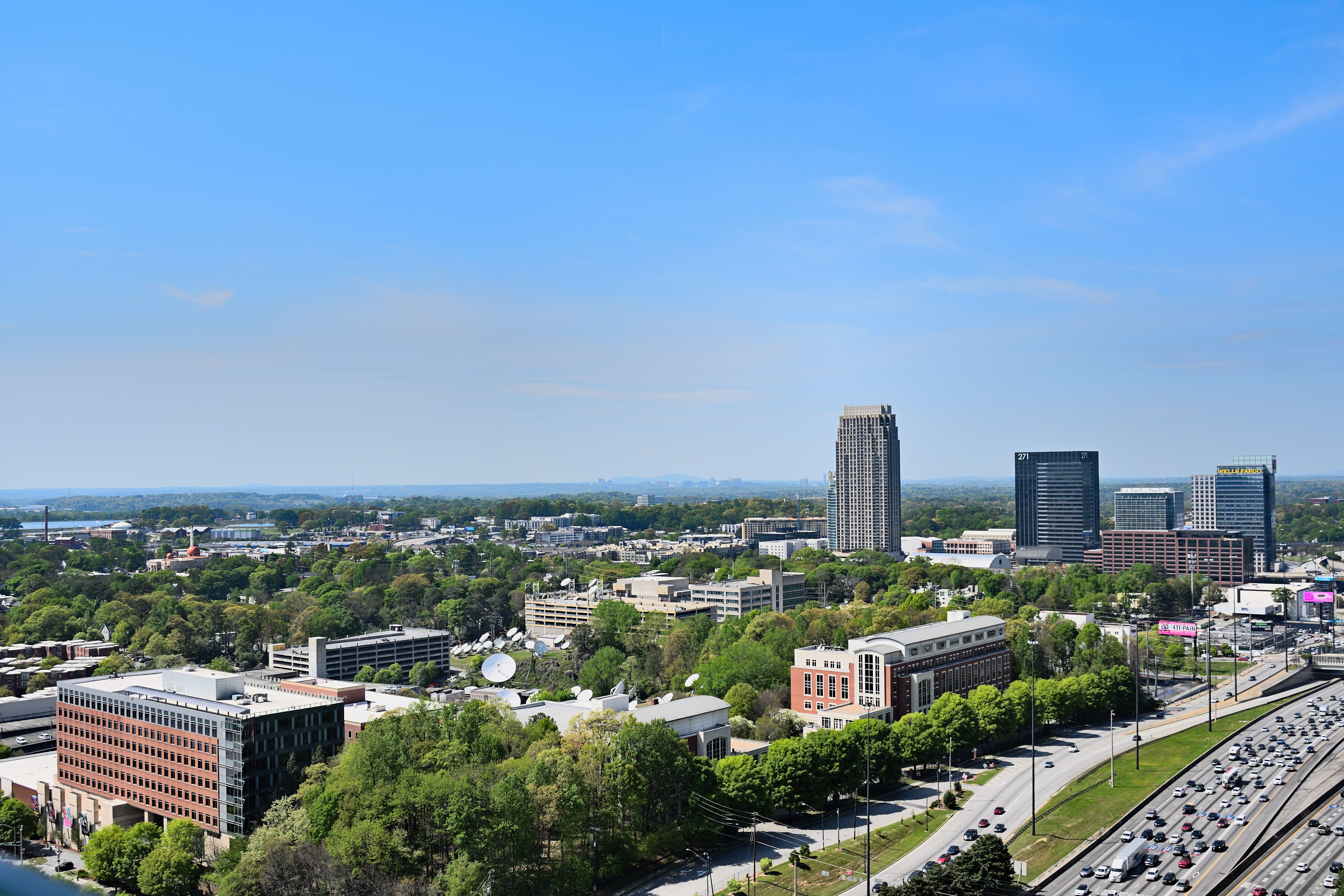 Aerial View of Atlanta Cityscape on a Clear Day · Free Stock Photo