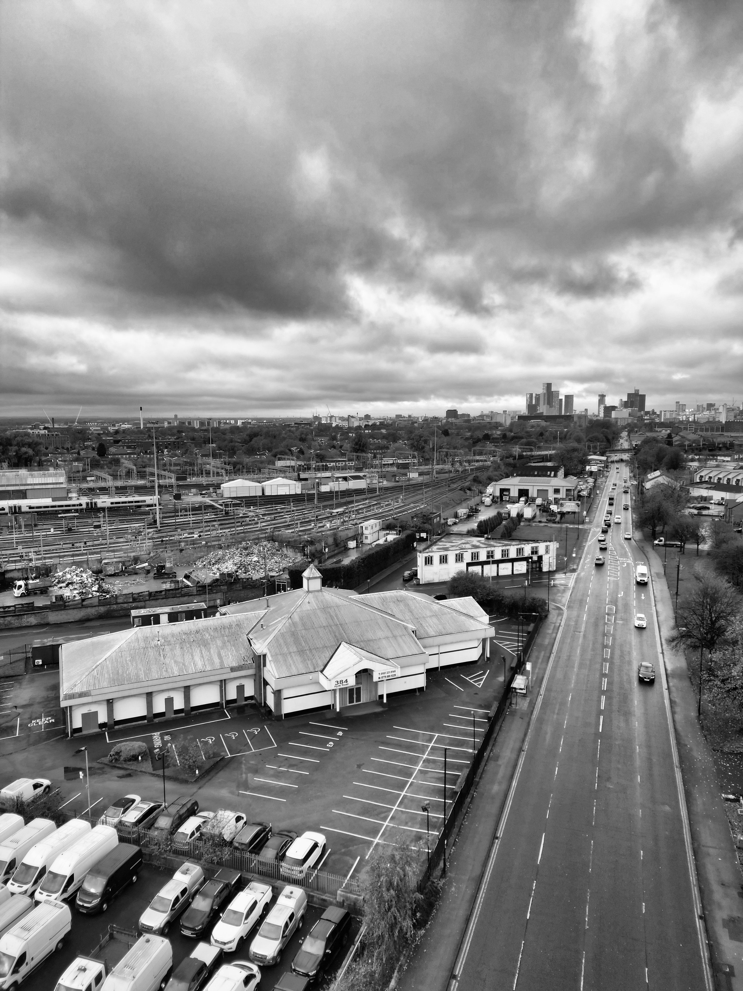 Dramatic Aerial View of Manchester's Urban Landscape · Free Stock Photo
