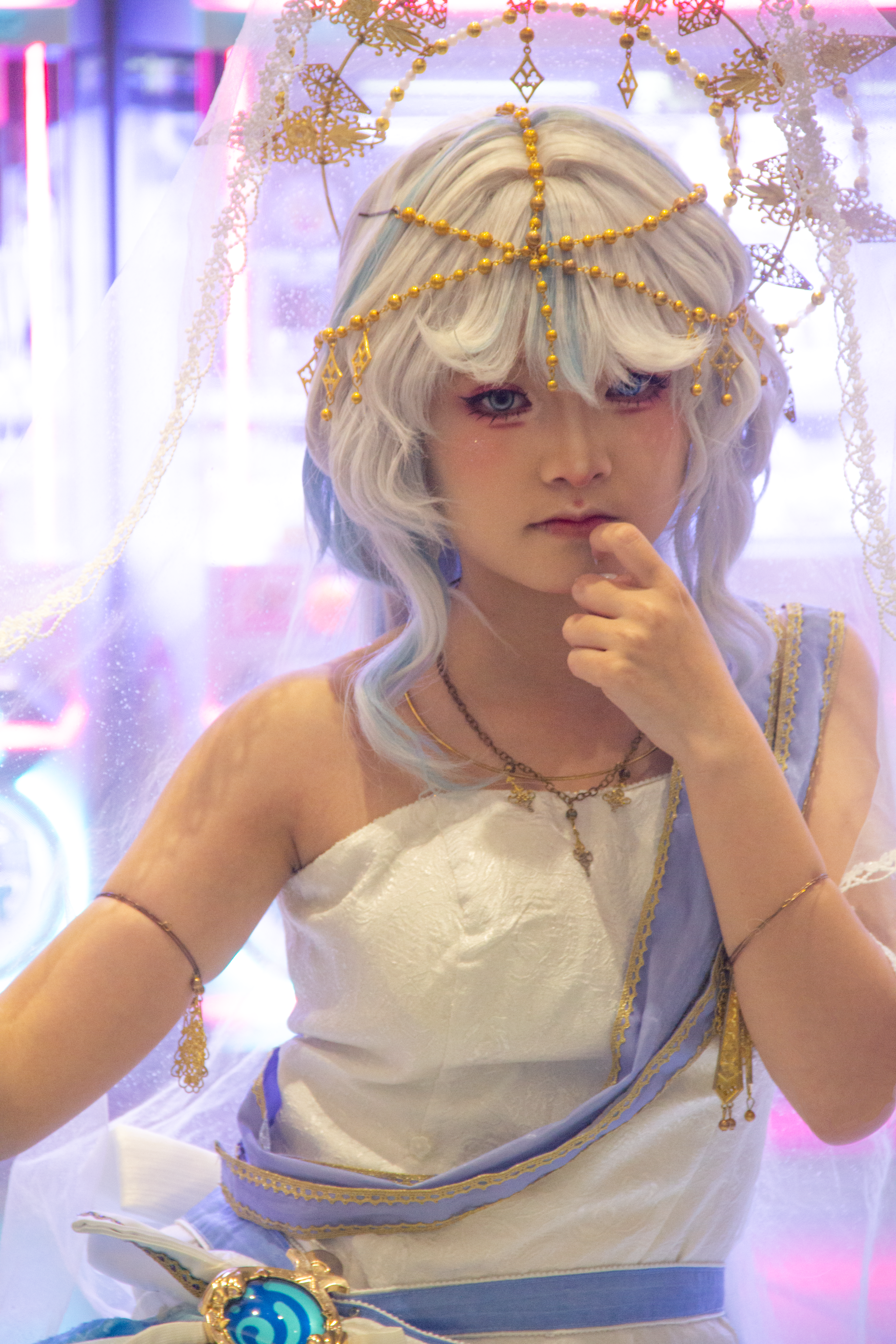 Colorful Cosplay Portrait in Vibrant Setting · Free Stock Photo