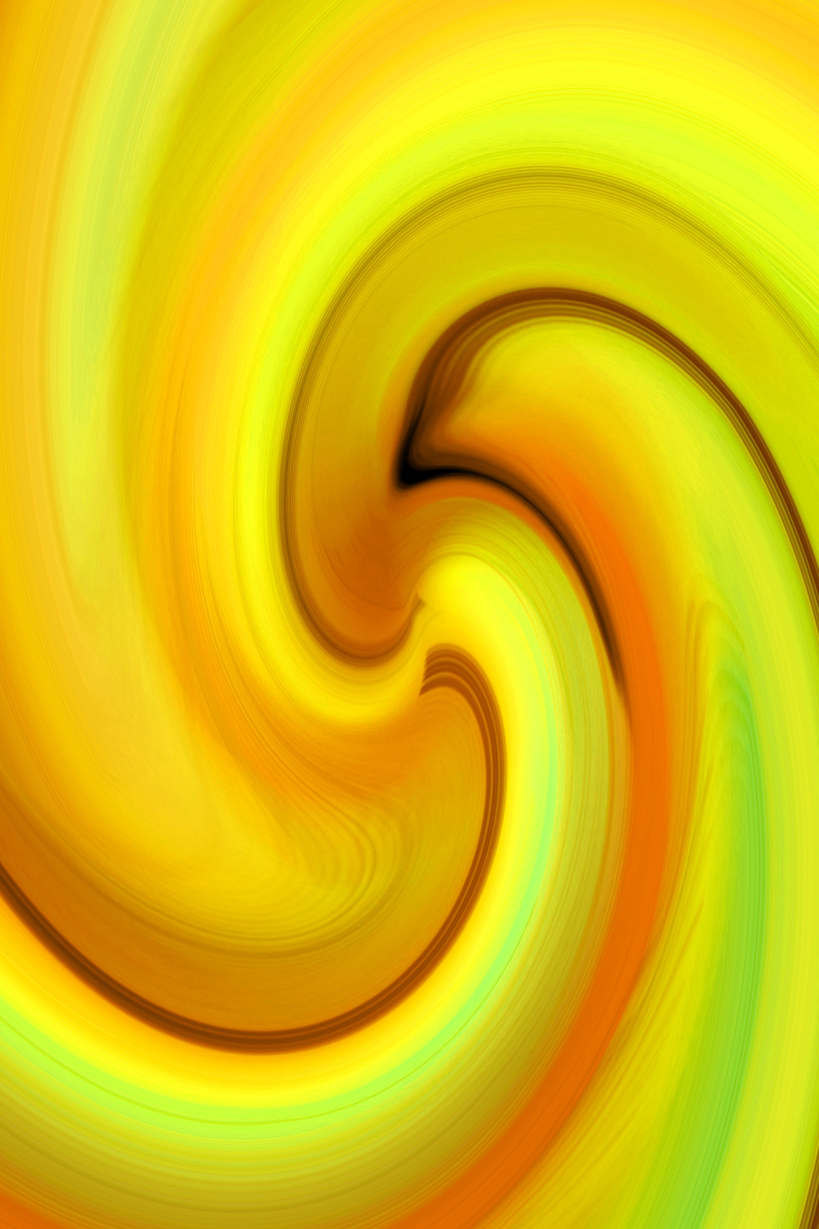 Vibrant Abstract Yellow Swirl Pattern · Free Stock Photo