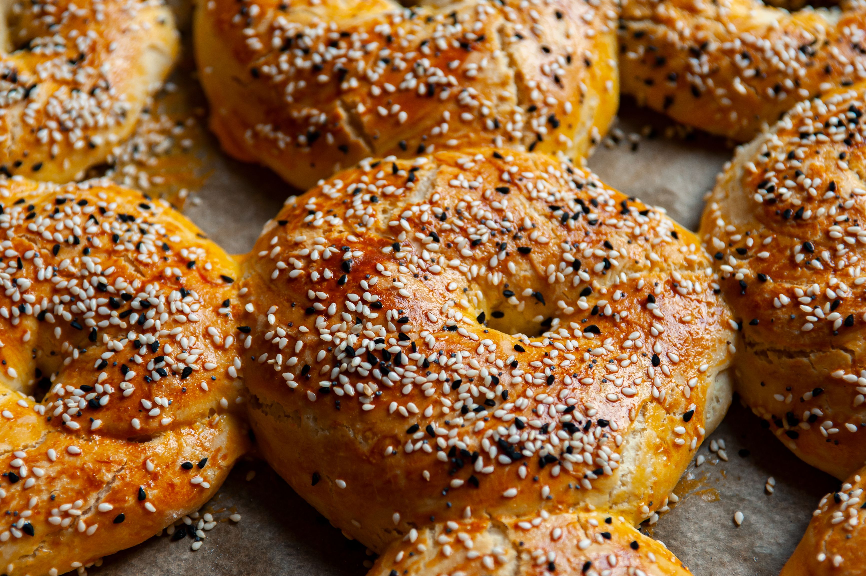 Freshly Baked Bagels with Sesame Seeds · Free Stock Photo