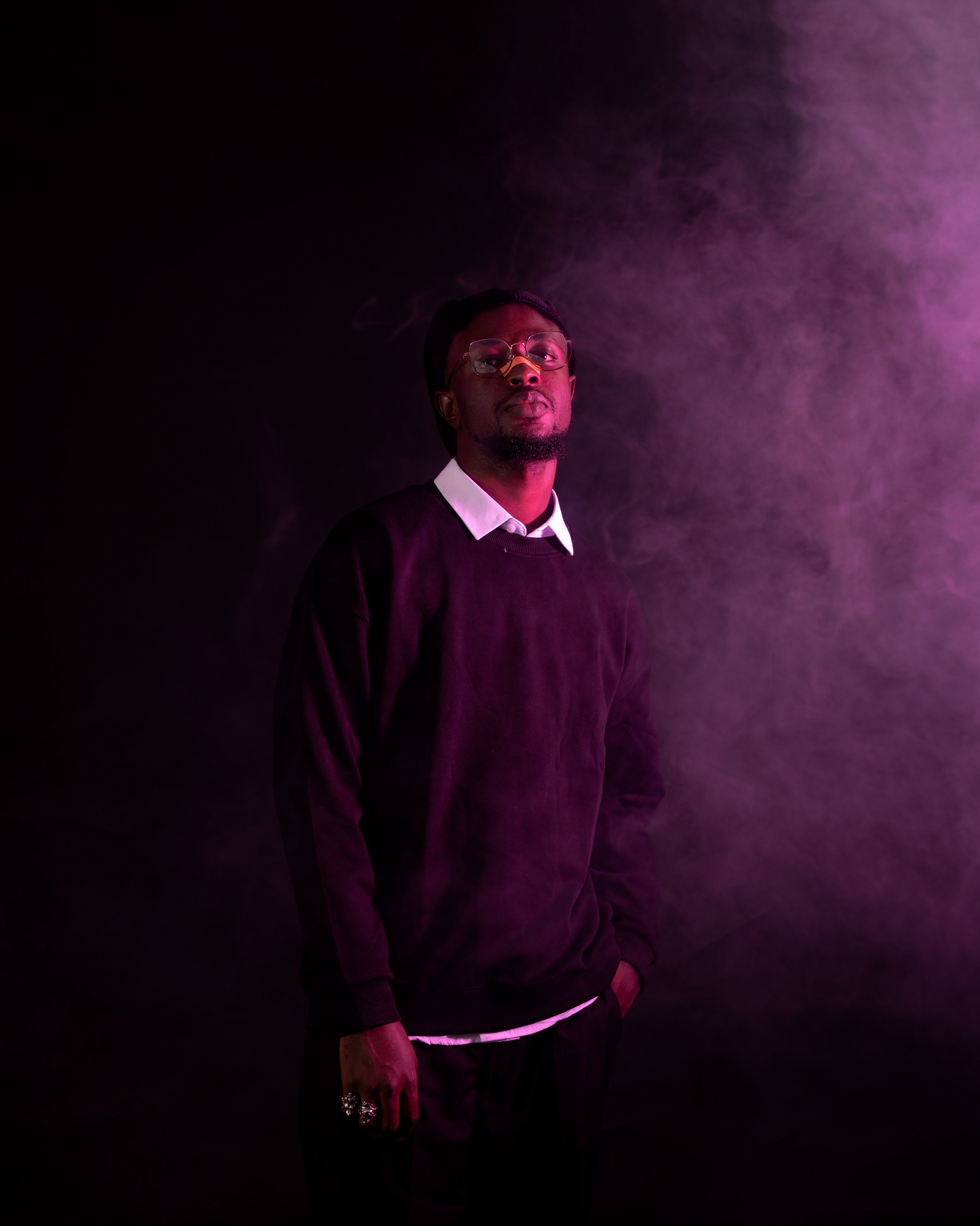 Dramatic Portrait of a Man in Smoke · Free Stock Photo