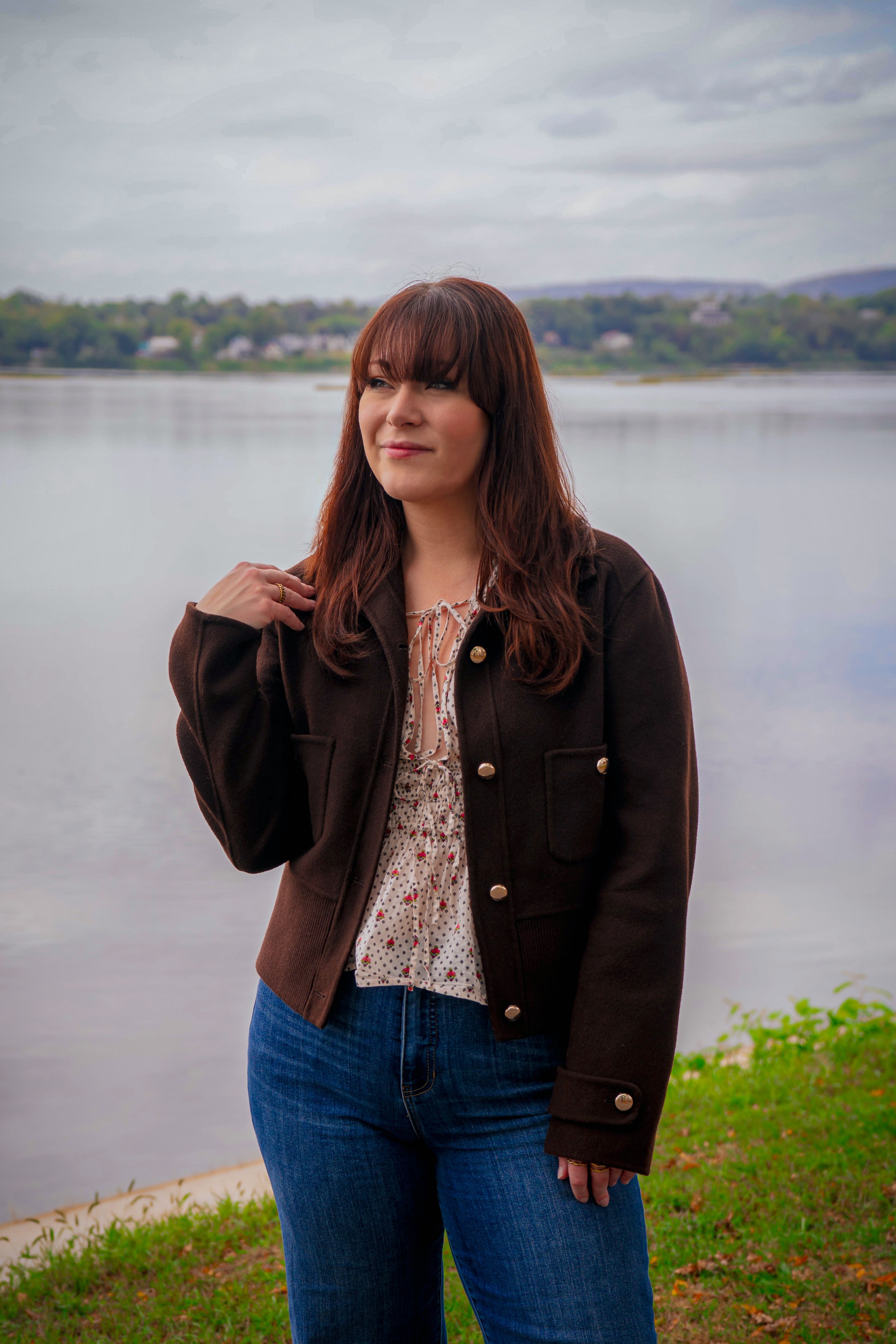Portrait of Woman by the River in Fall · Free Stock Photo