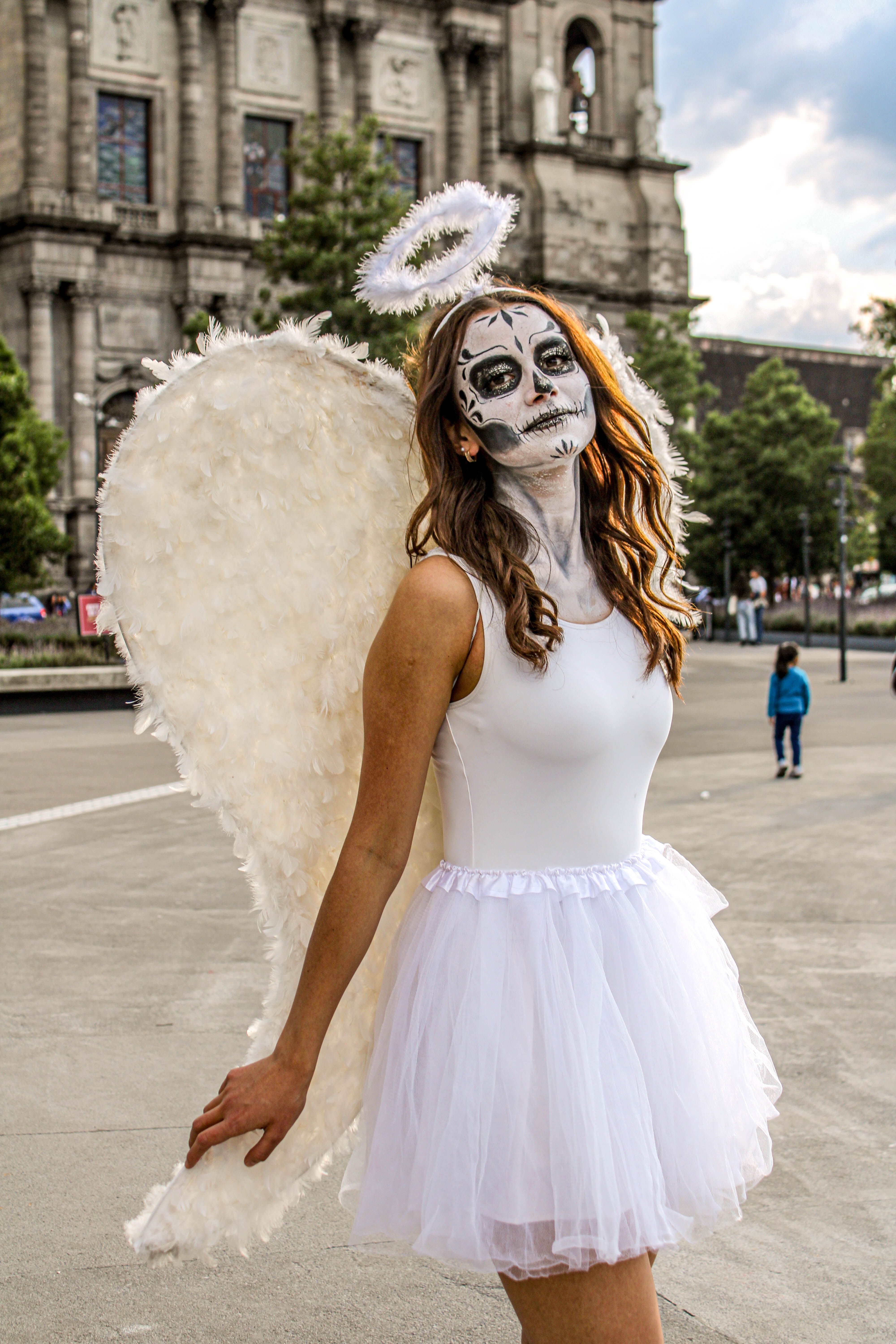 Catrina Angel Costume in Toluca de Lerdo Plaza · Free Stock Photo