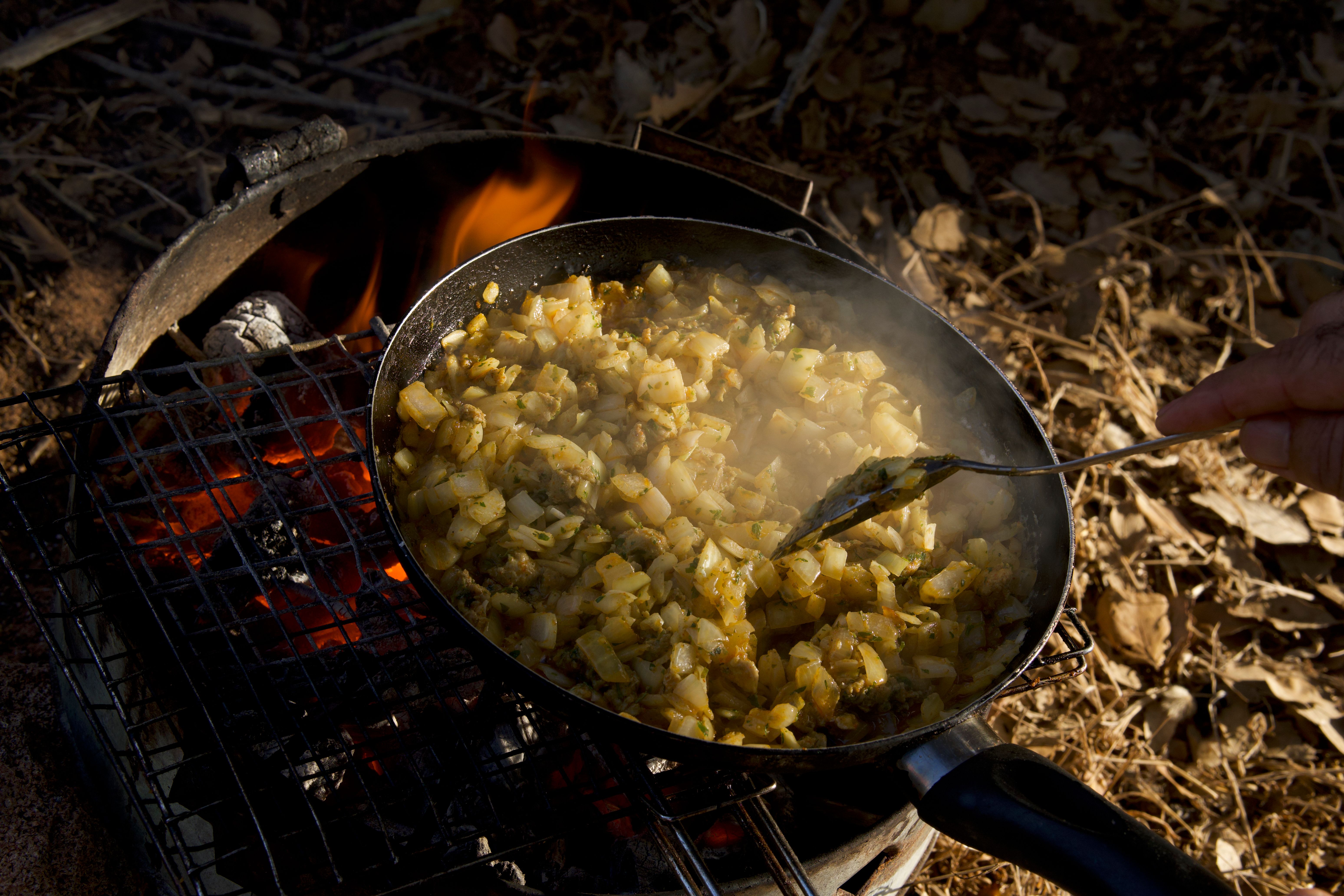 Outdoor Cooking Rustic Campfire Hash Browns · Free Stock Photo