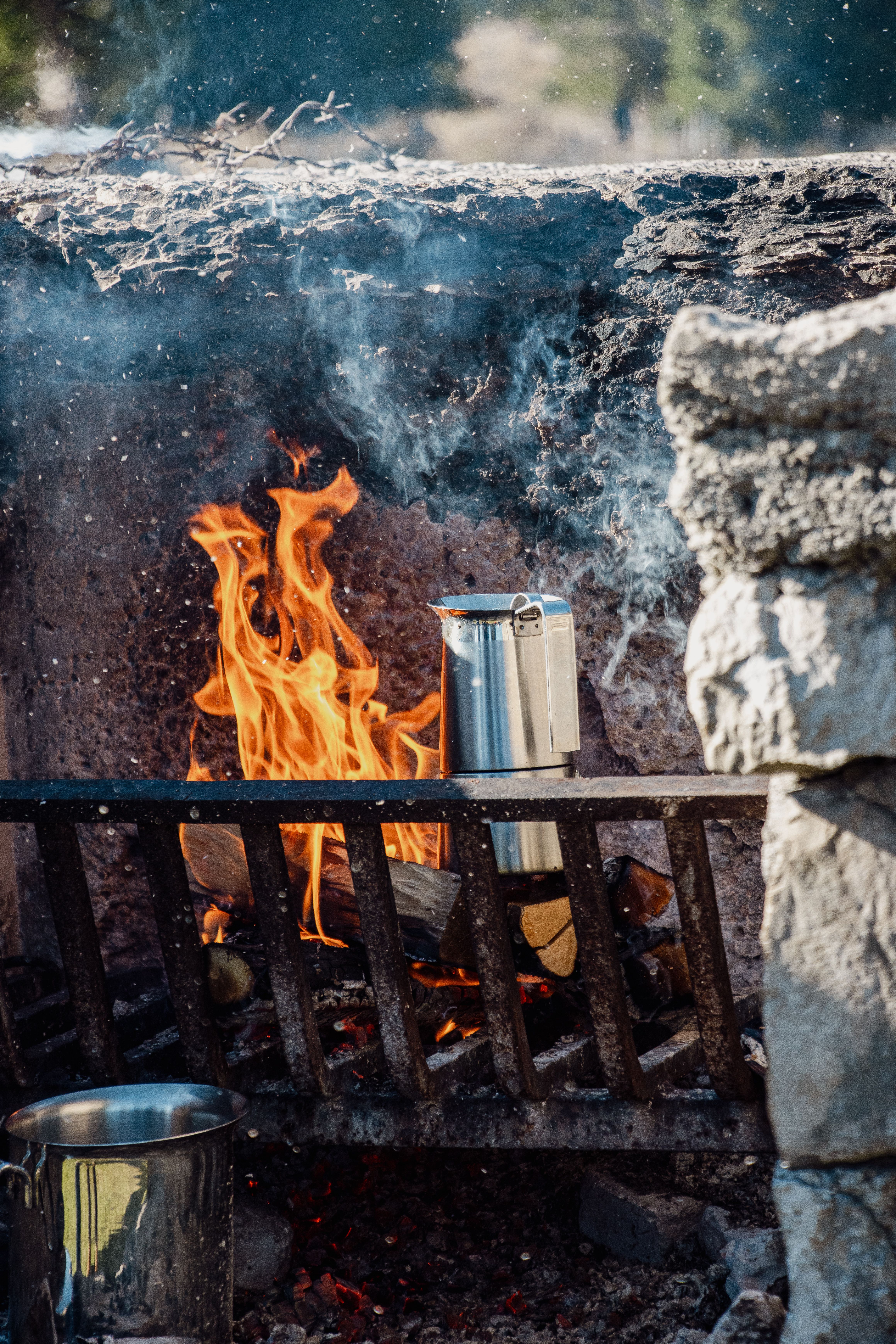Outdoor Campfire Cooking with Kettle in Veneto · Free Stock Photo