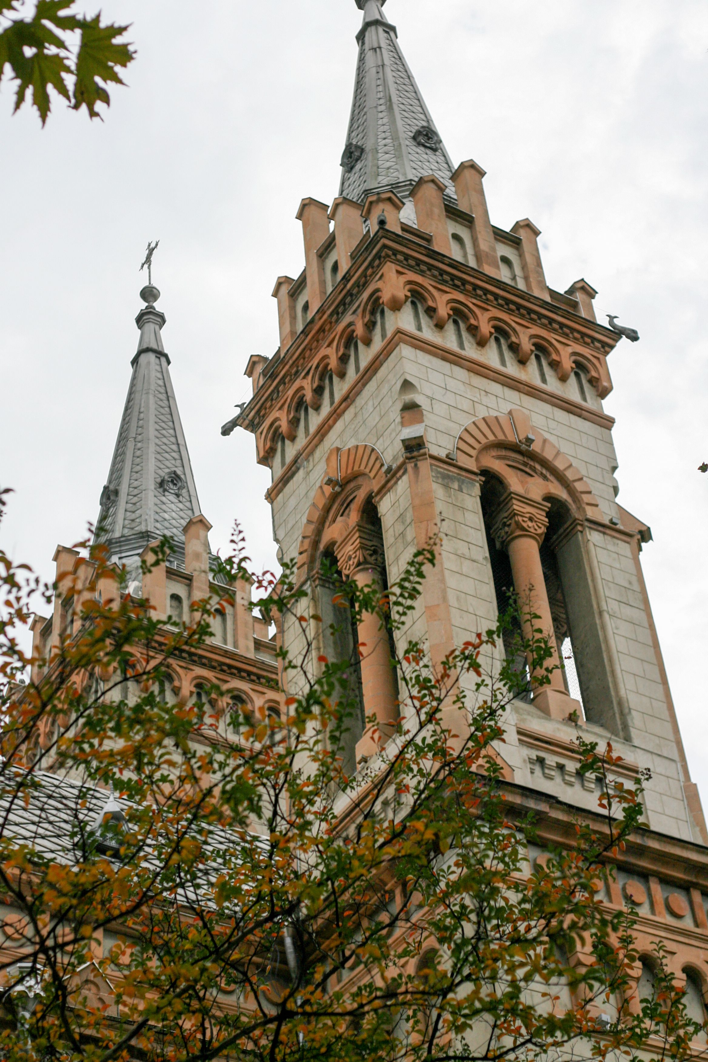 Majestic Gothic Church Tower with Spires · Free Stock Photo