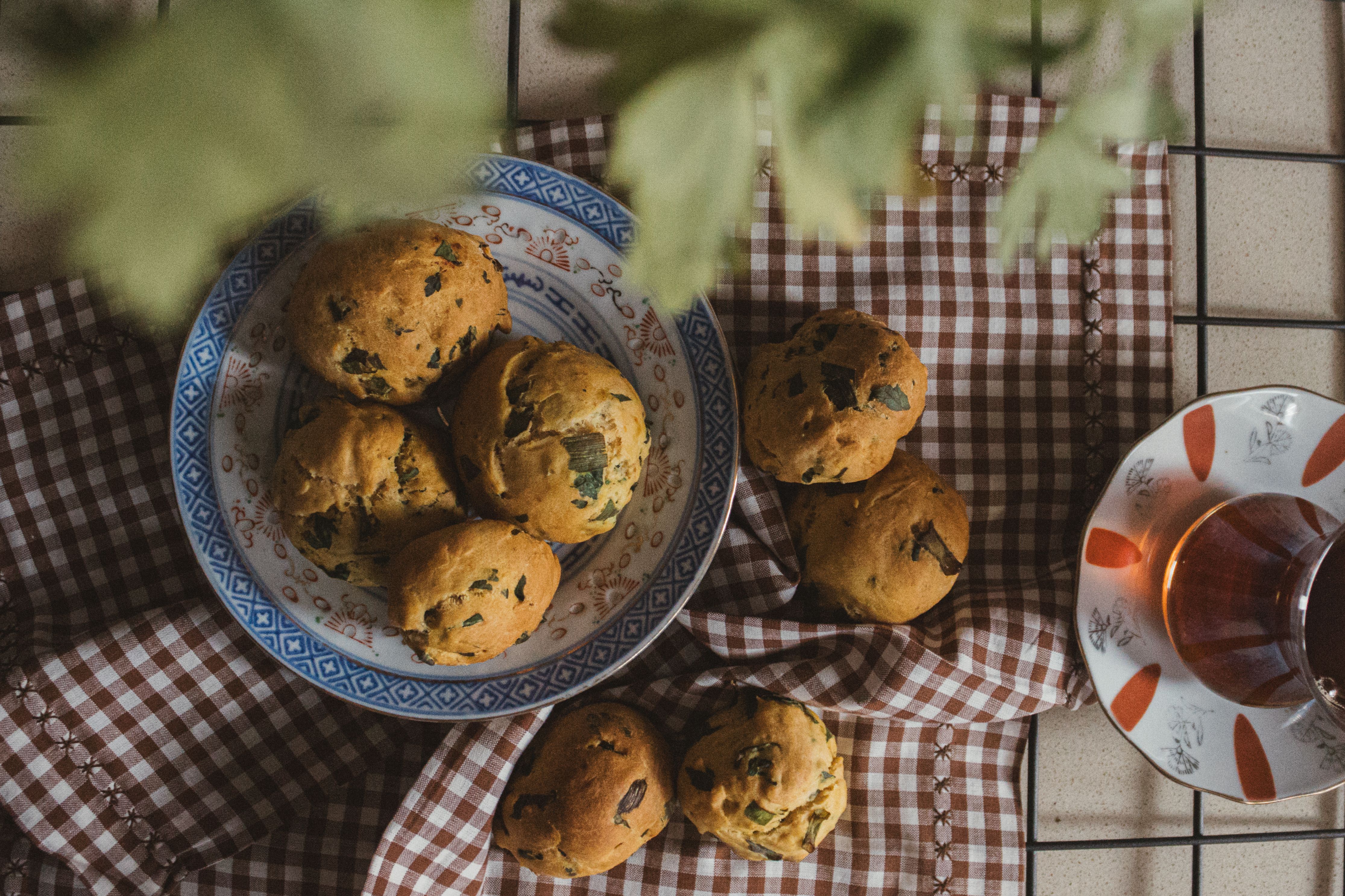Rustic Homemade Muffins with Herbal Tea · Free Stock Photo