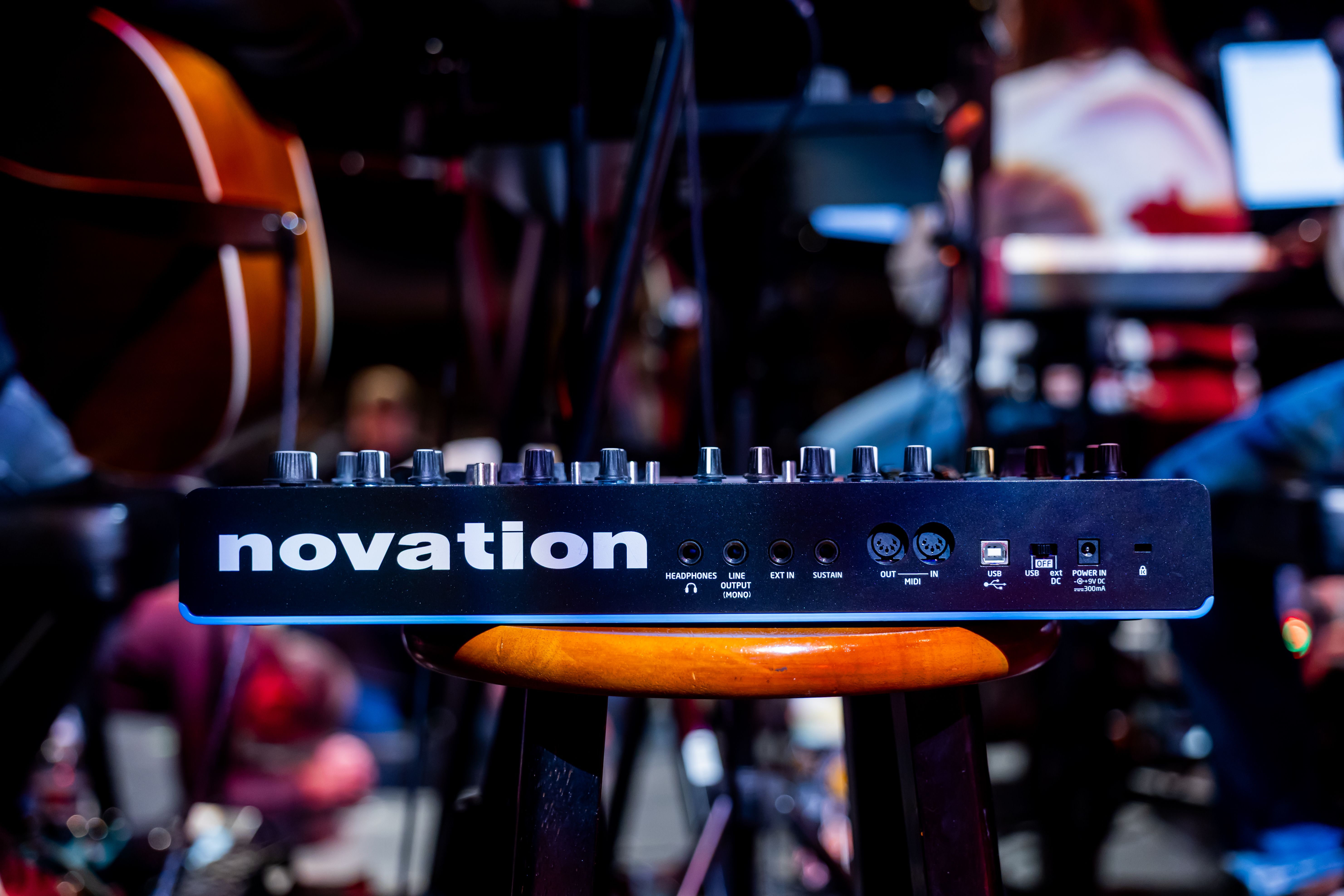 Close-Up of Novation Audio Device on Stage · Free Stock Photo