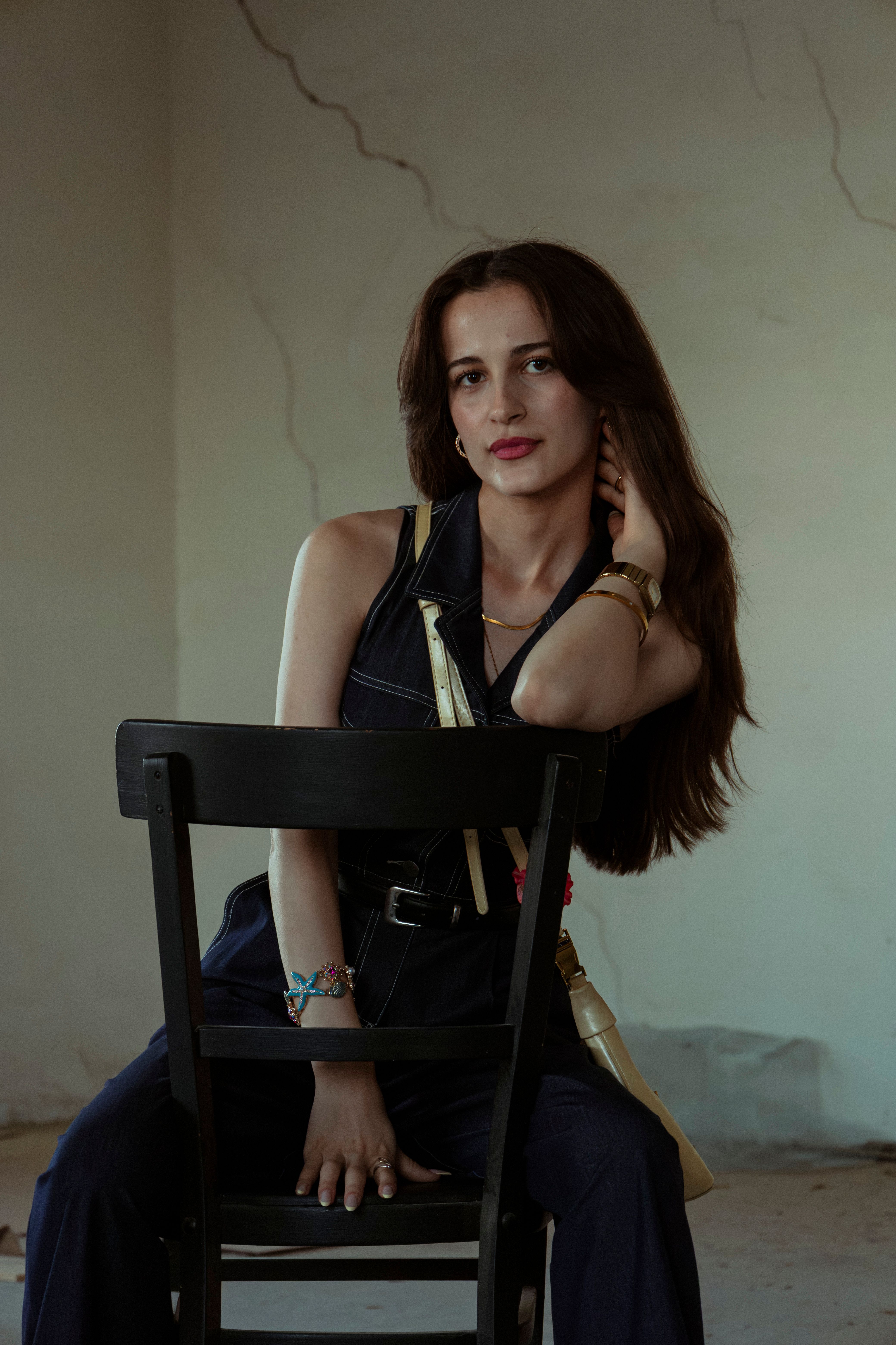 Portrait of Woman in Dimly Lit Room · Free Stock Photo