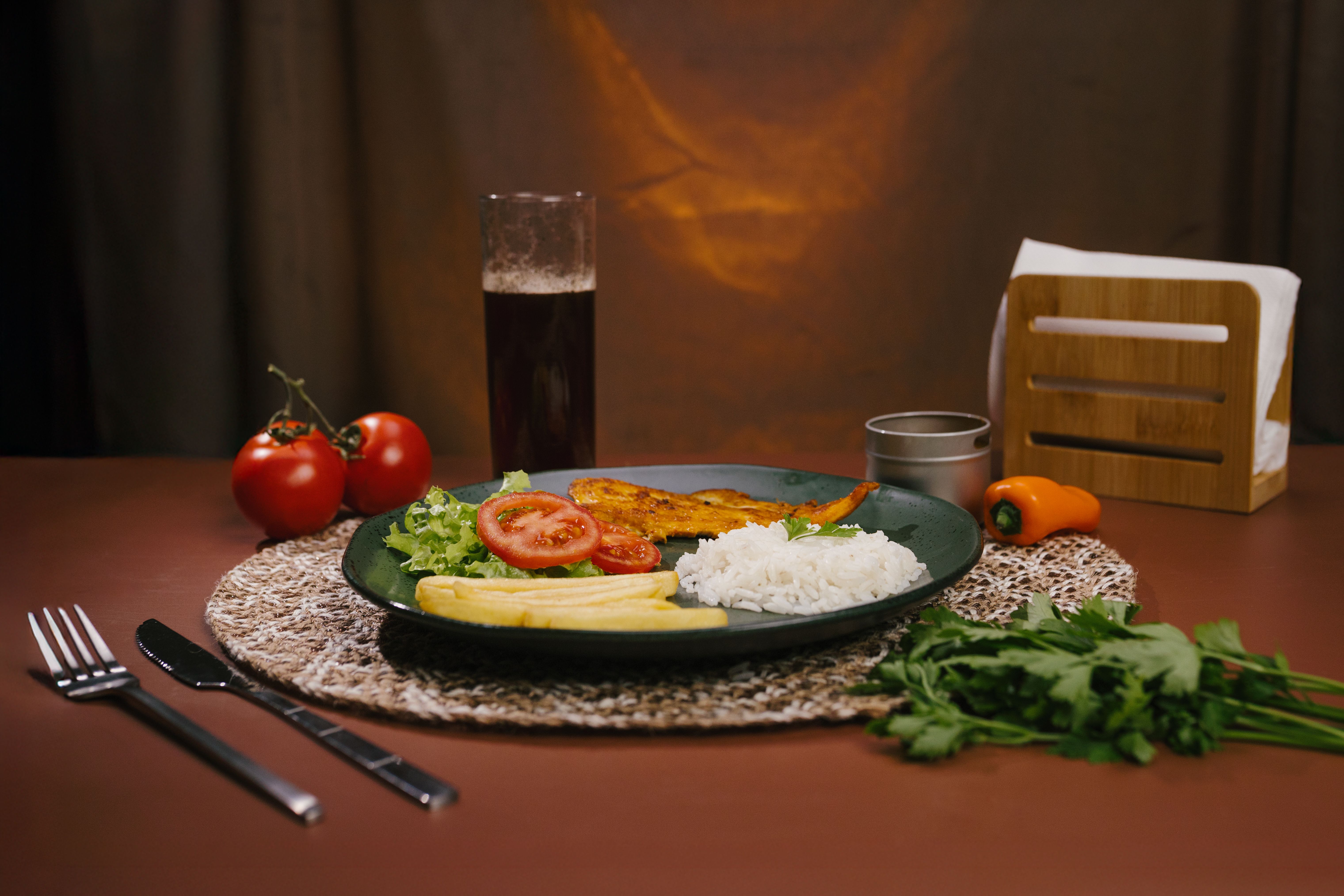Traditional Brazilian Meal with Rice and Fish · Free Stock Photo