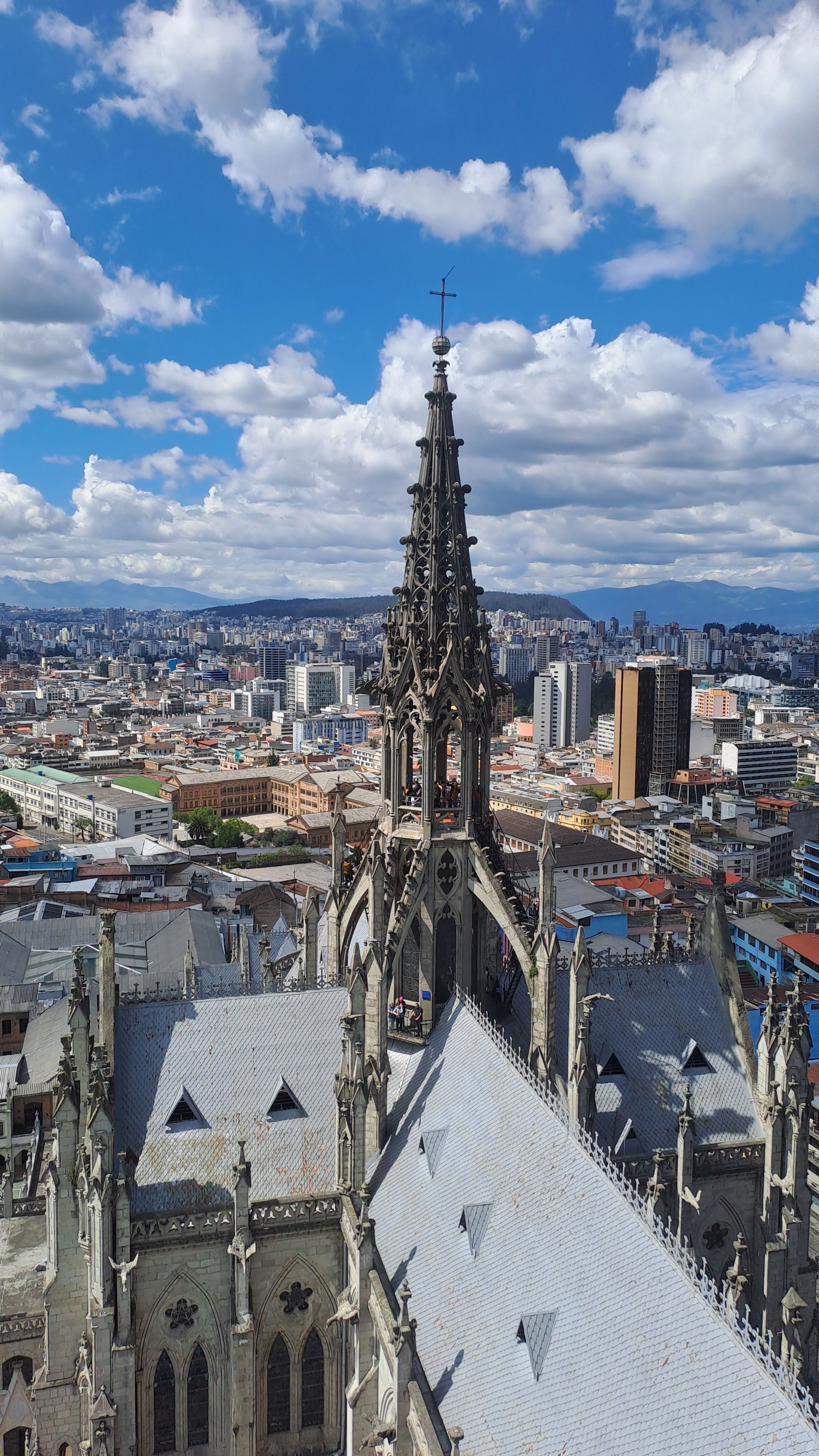 Gothic Cathedral Overlooking Urban Skyline · Free Stock Photo