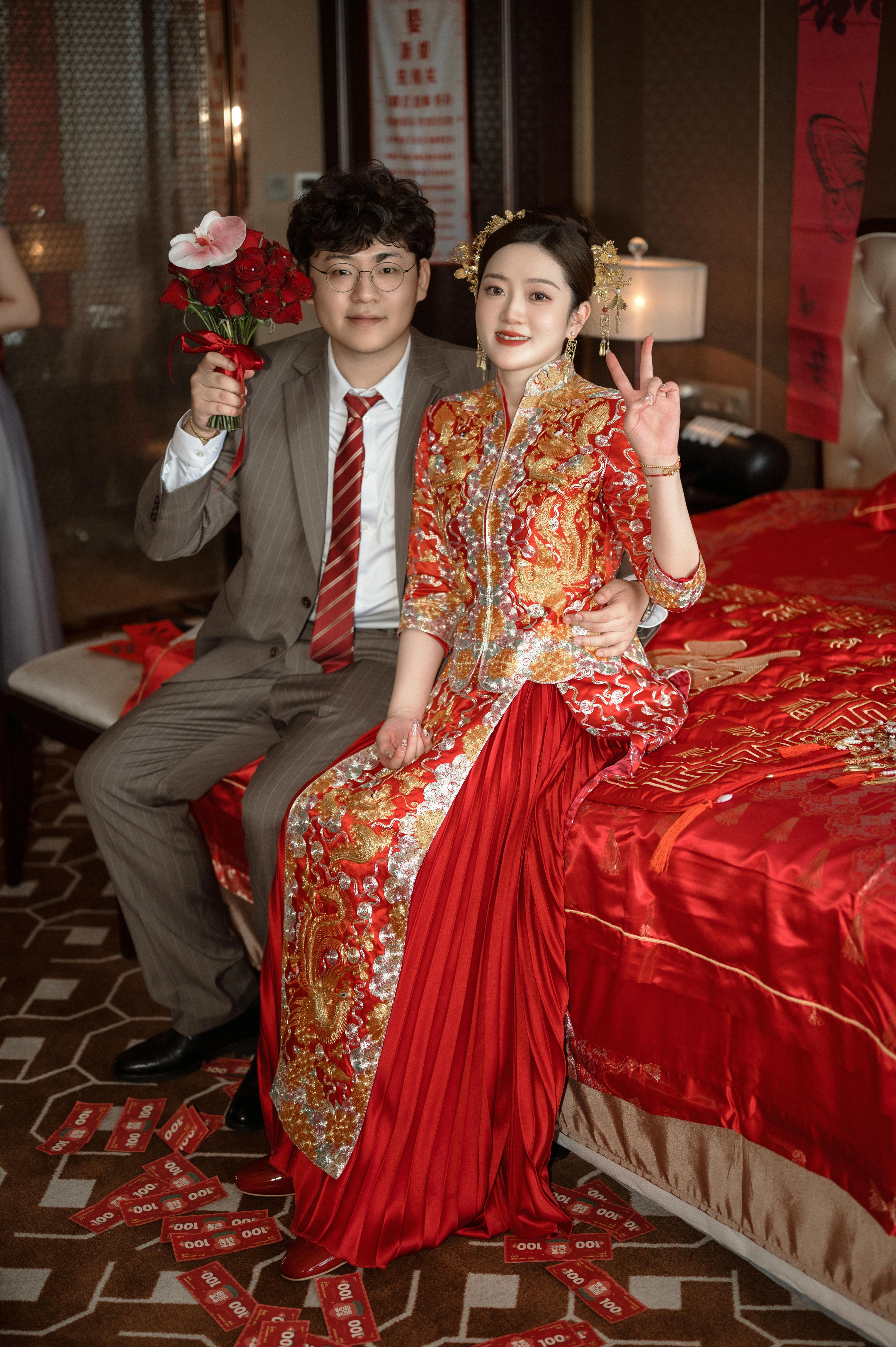 Portrait De Mariage Traditionnel Chinois élégant · Photo gratuite