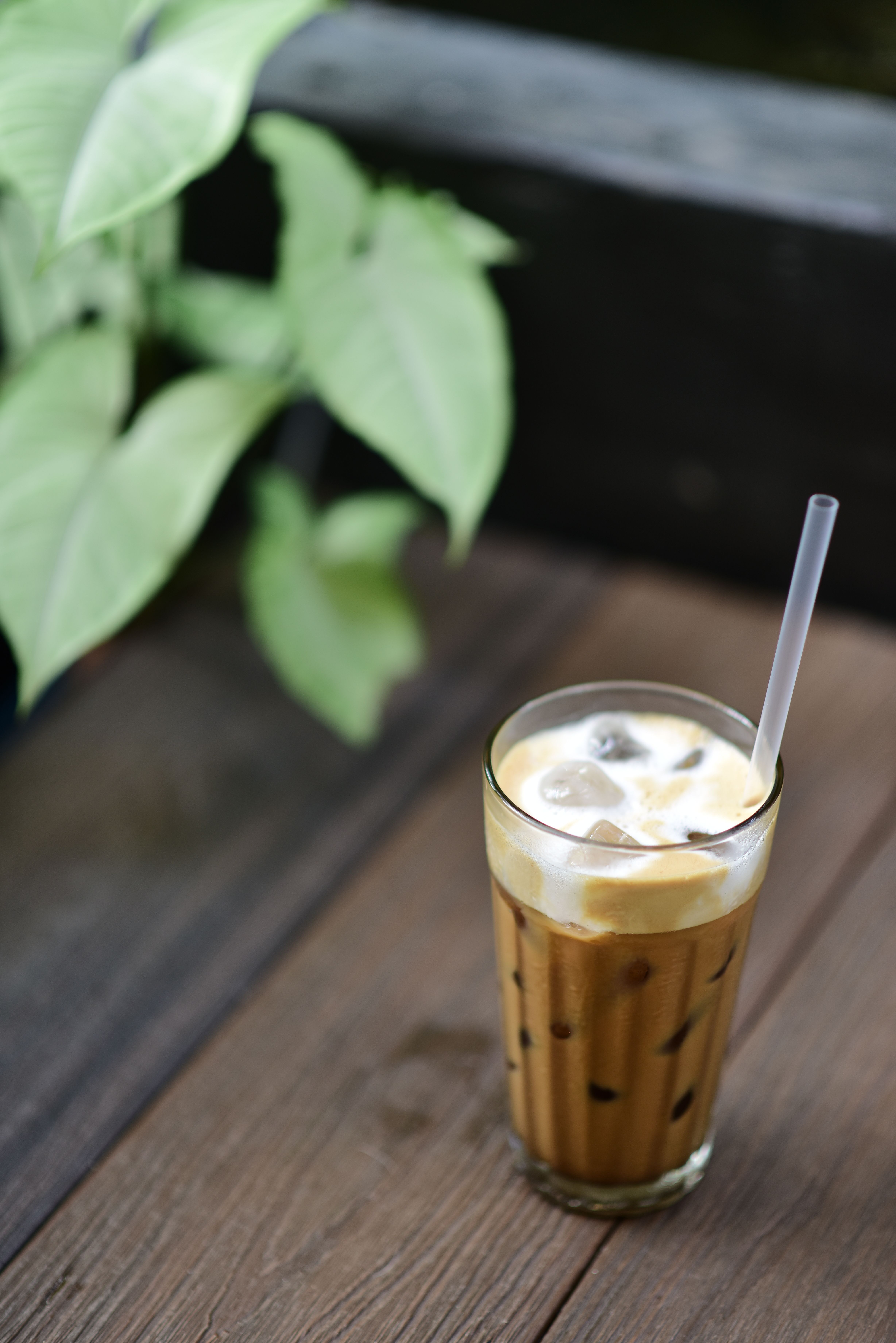 Chilled Iced Coffee on Outdoor Wooden Table · Free Stock Photo