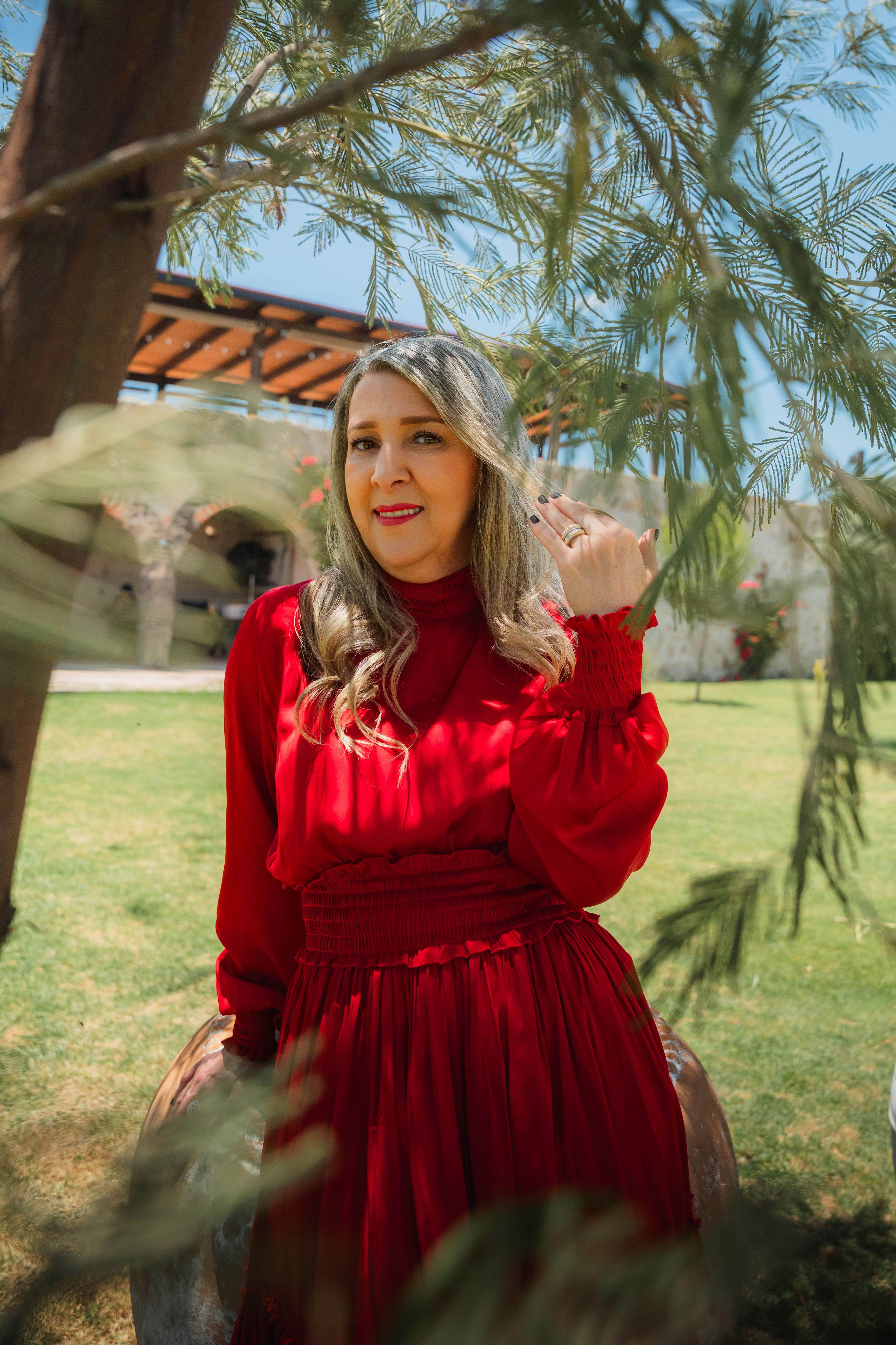 Woman in Red Dress Outdoors in Querétaro · Free Stock Photo