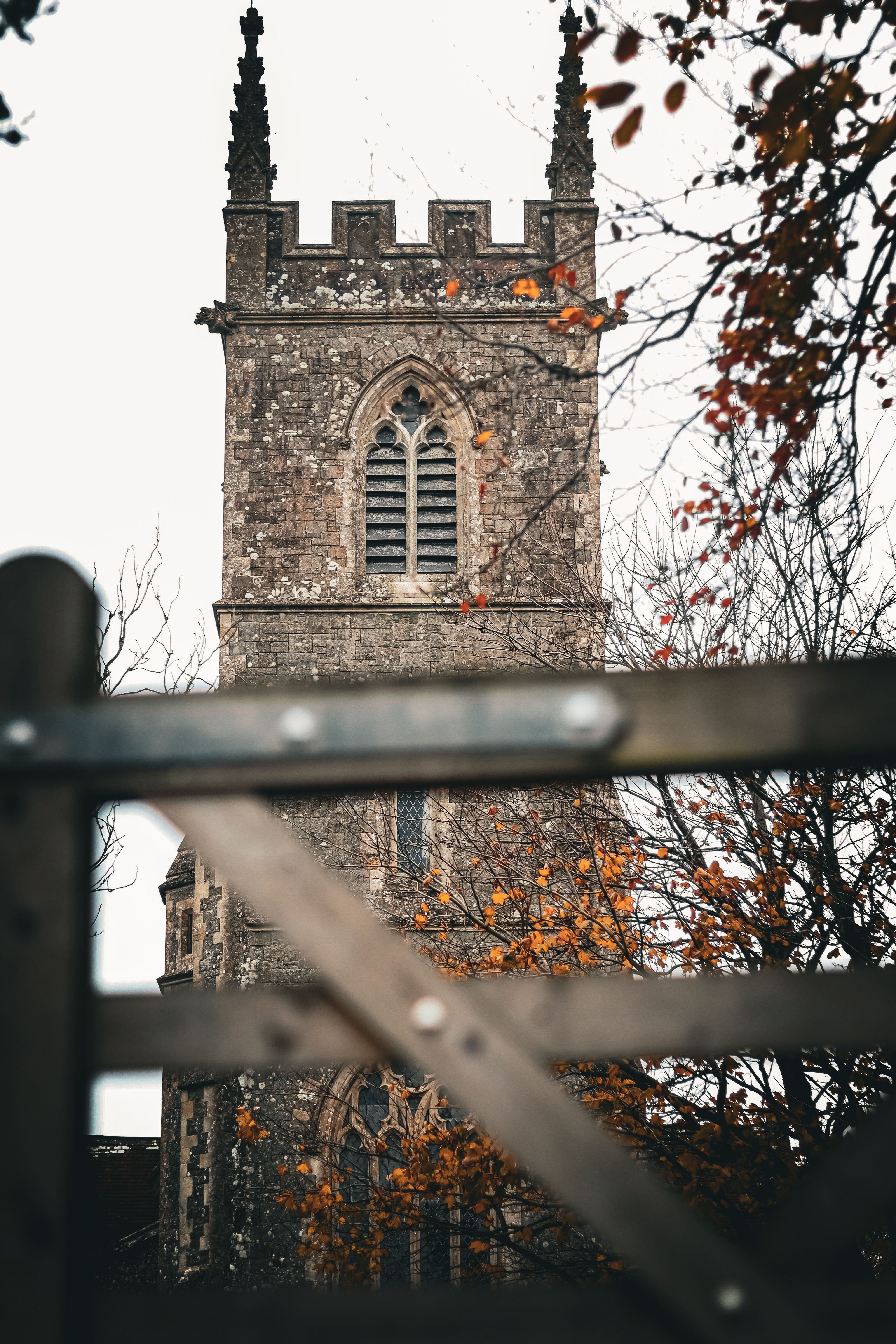 Medieval Stone Church Tower in Autumn, Shaftesbury · Free Stock Photo