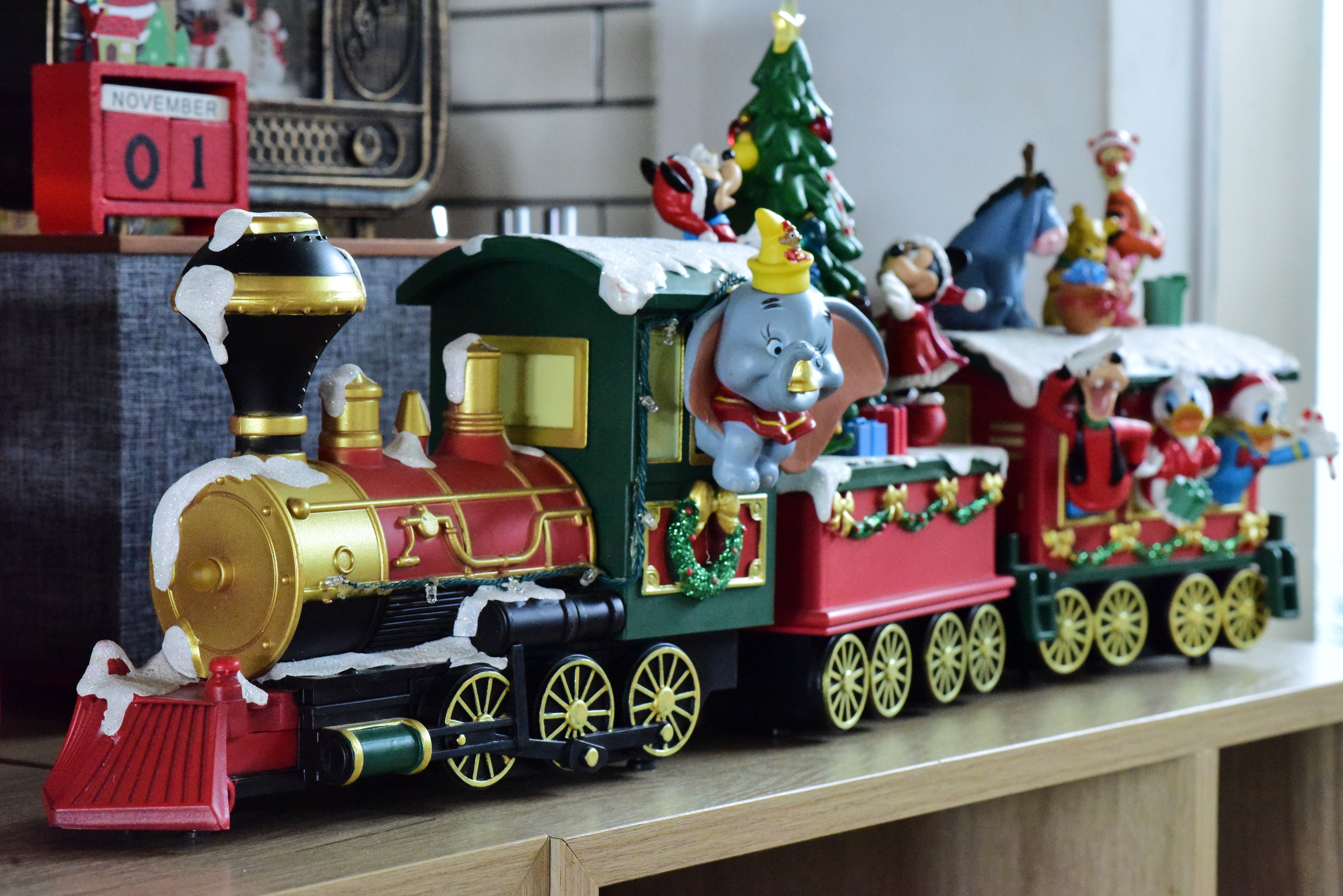 Festive Holiday Train with Disney Characters · Free Stock Photo