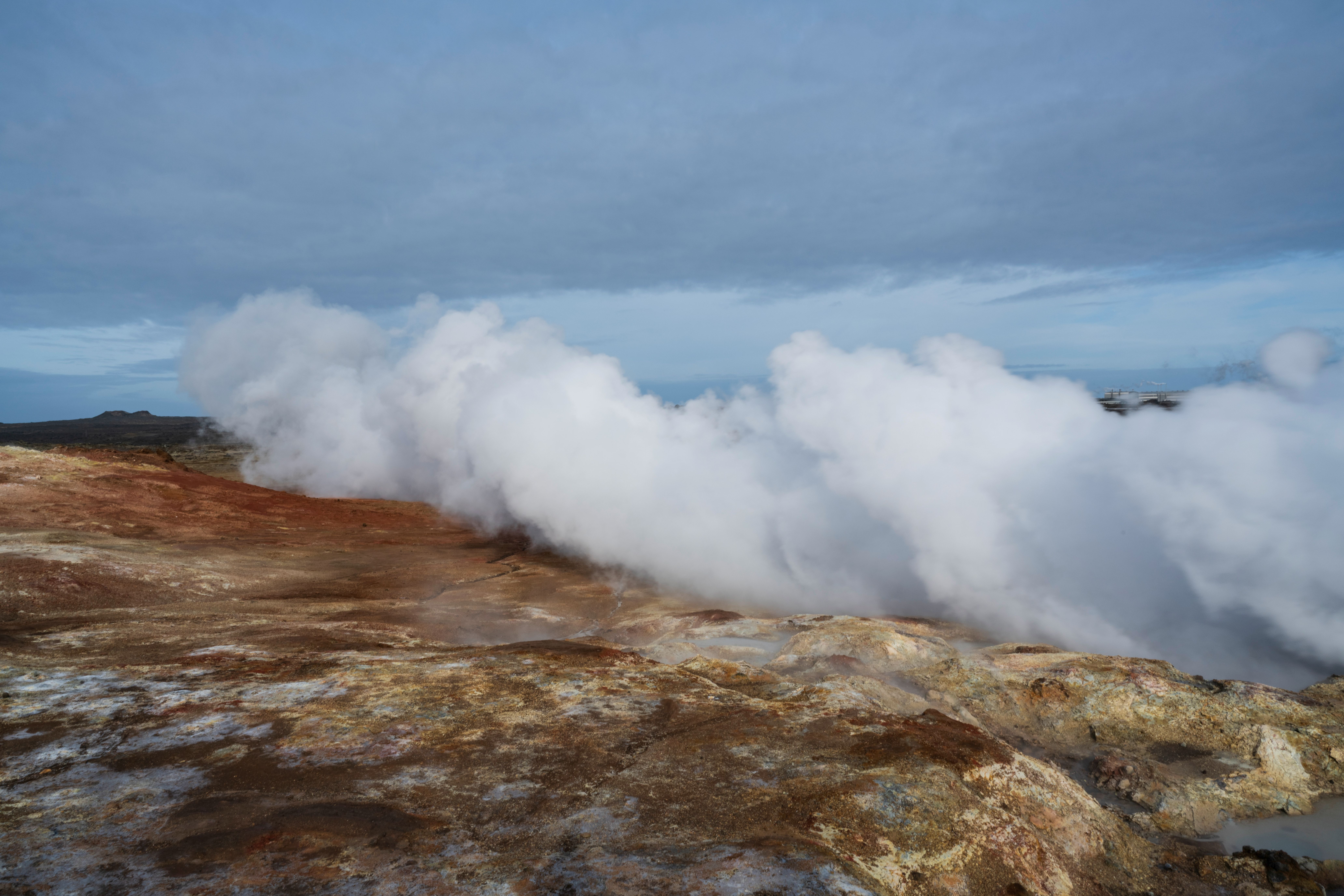 Stunning Icelandic Geothermal Steaming Landscape · Free Stock Photo