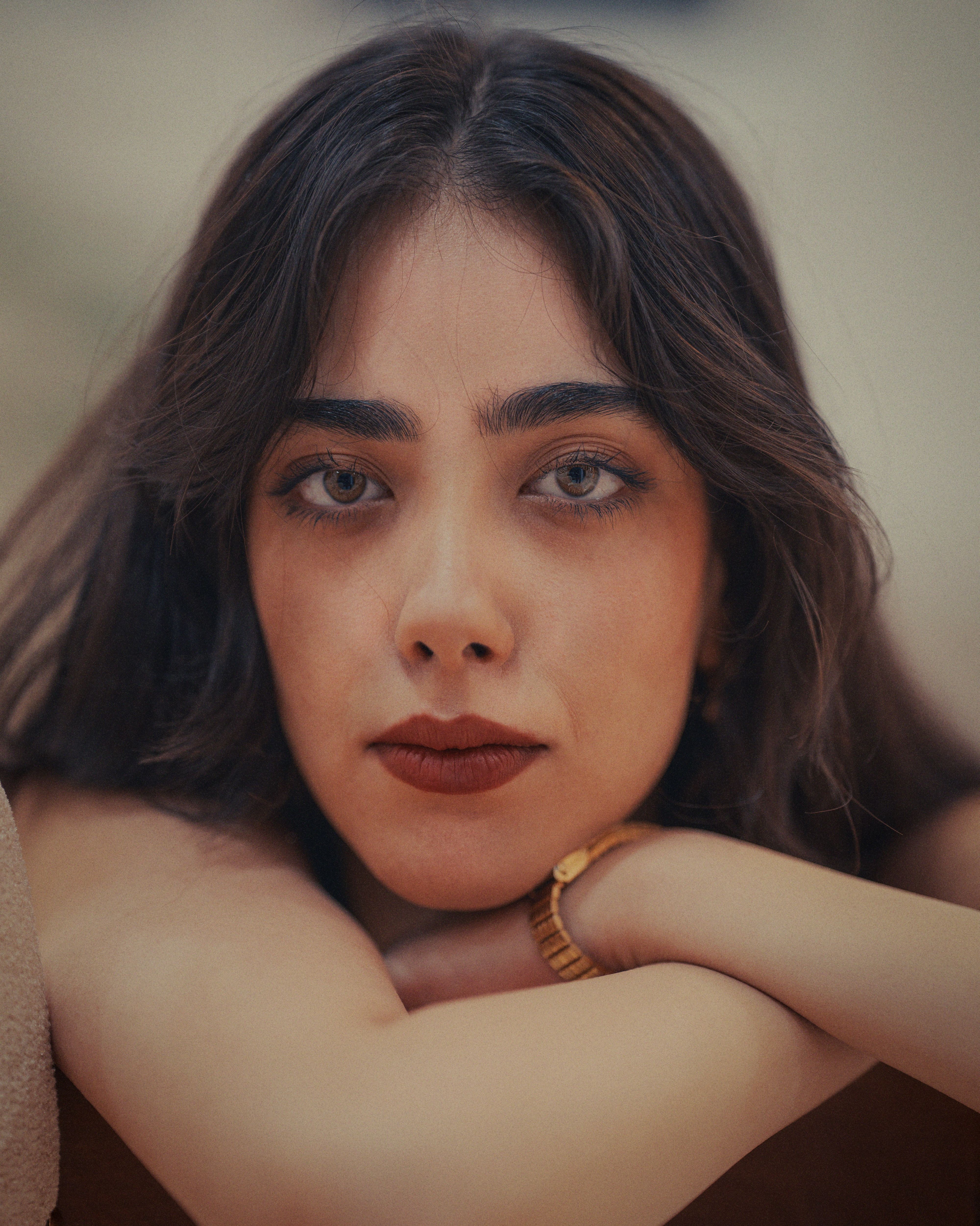 Cinematic Portrait of a Woman with Elegant Poise · Free Stock Photo