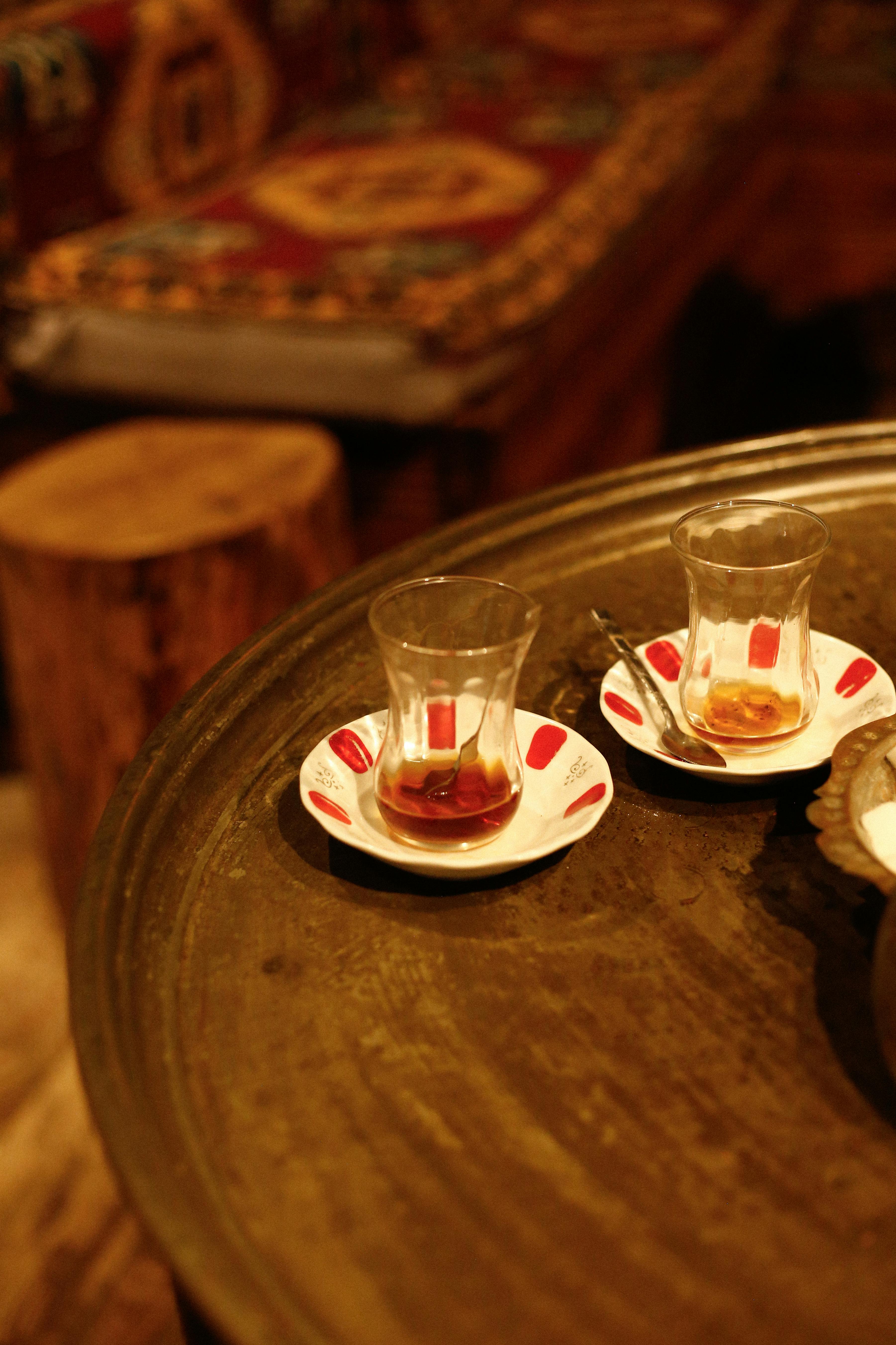 Warm Ambience in a Cozy Tea Room with Glasses · Free Stock Photo