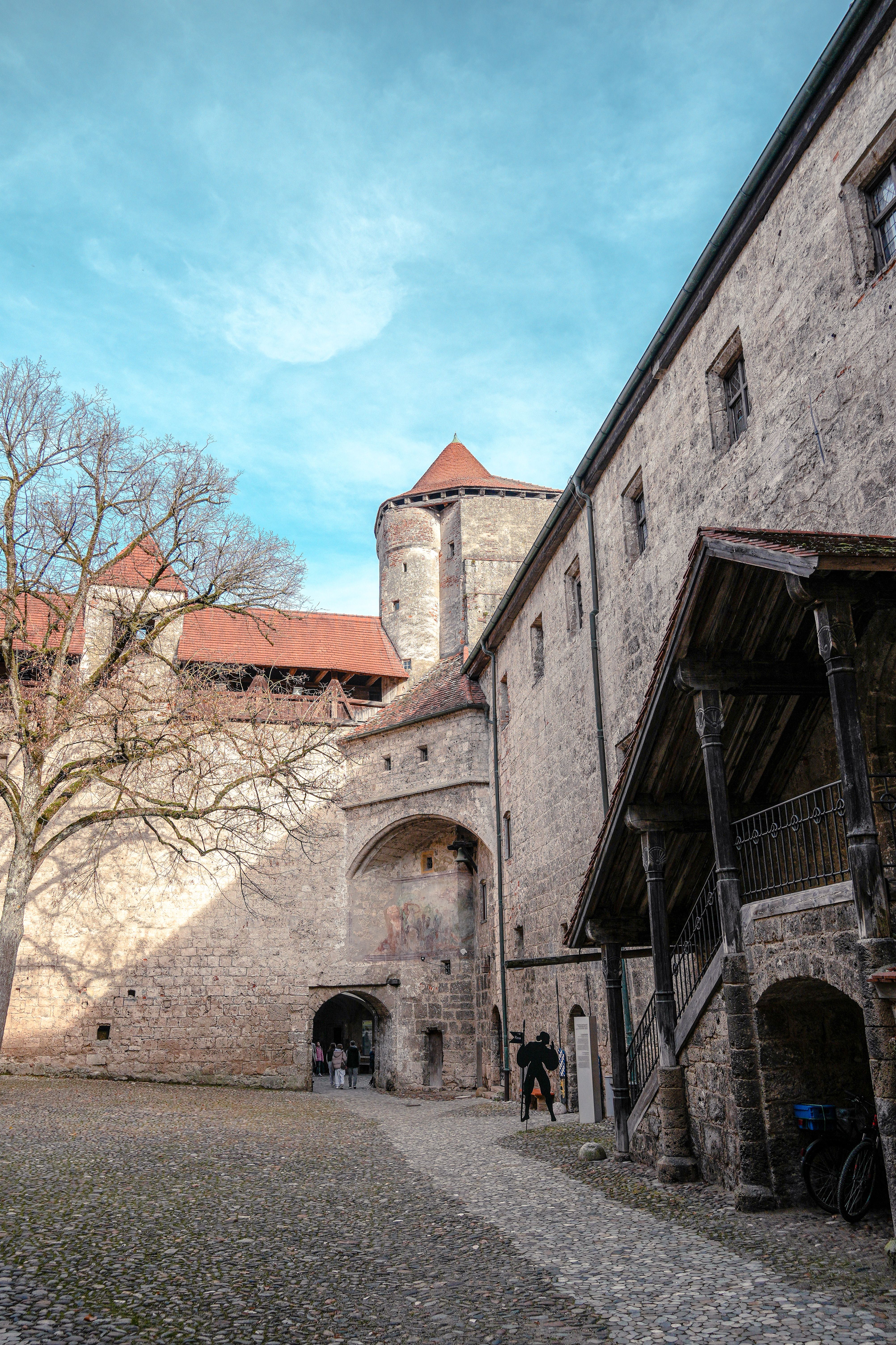Historic Medieval Castle Courtyard with Stone Architecture · Free Stock ...