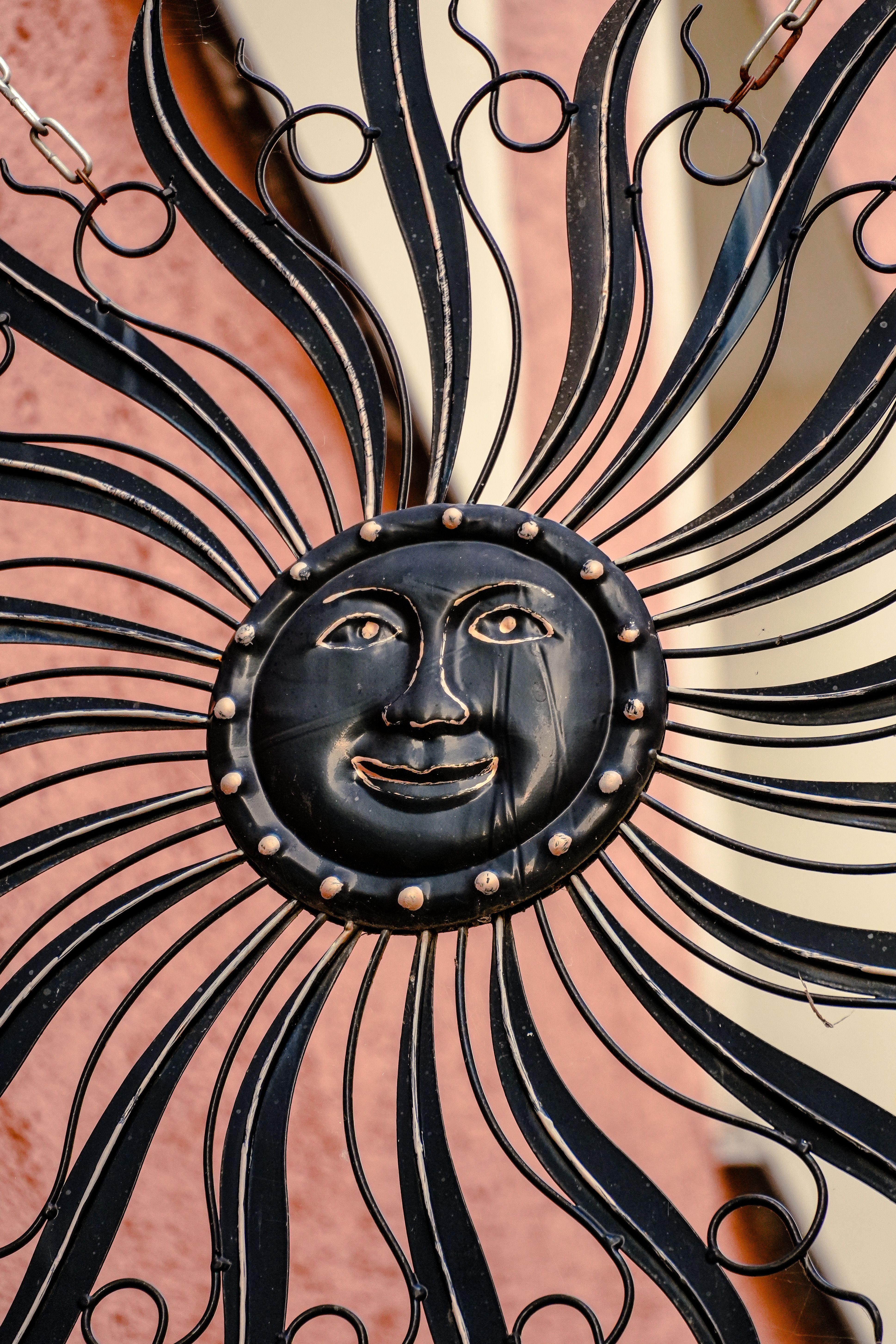 Close-up of Artistic Metal Sun Wall Decoration · Free Stock Photo