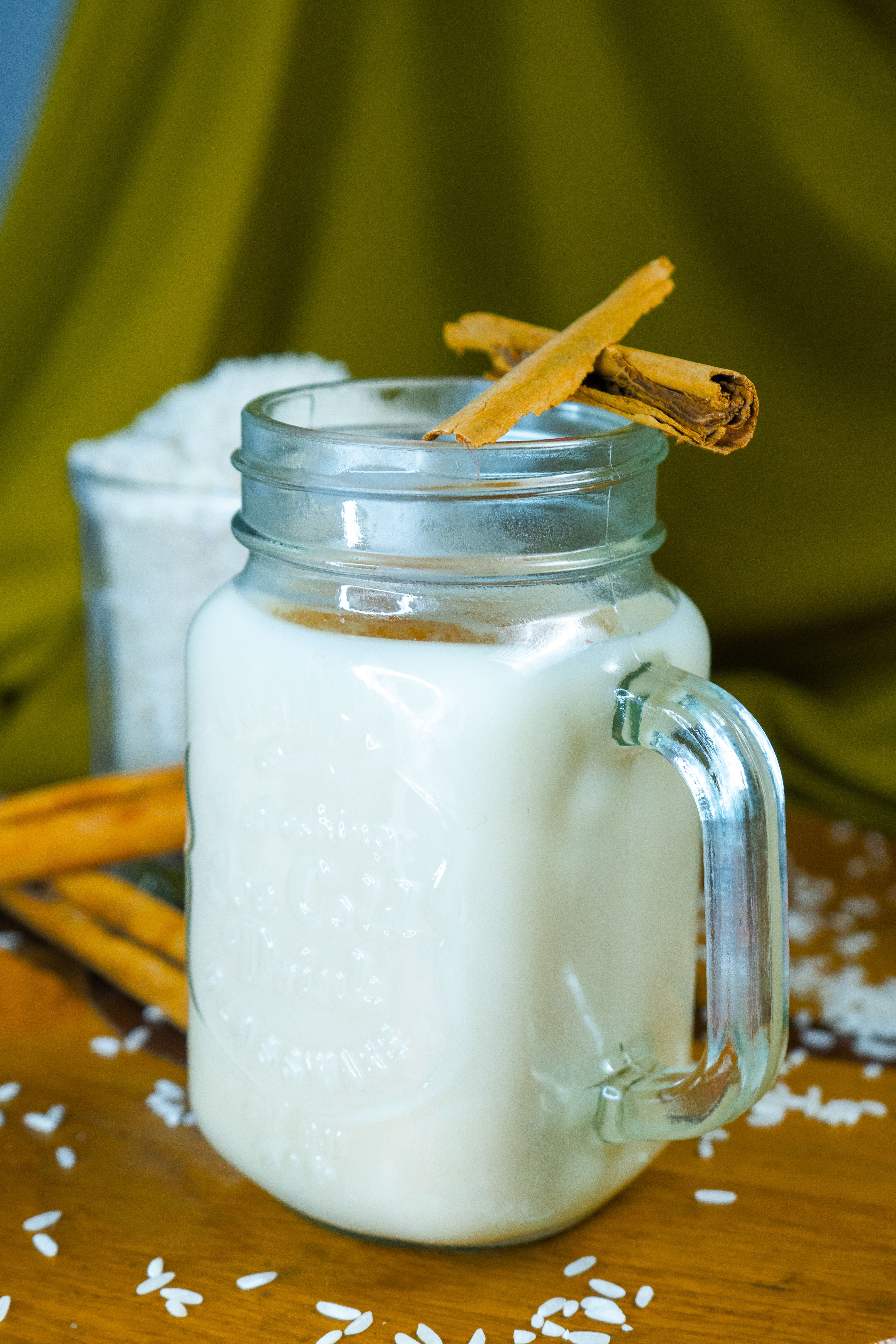 Traditional Mexican Horchata with Cinnamon Sticks · Free Stock Photo