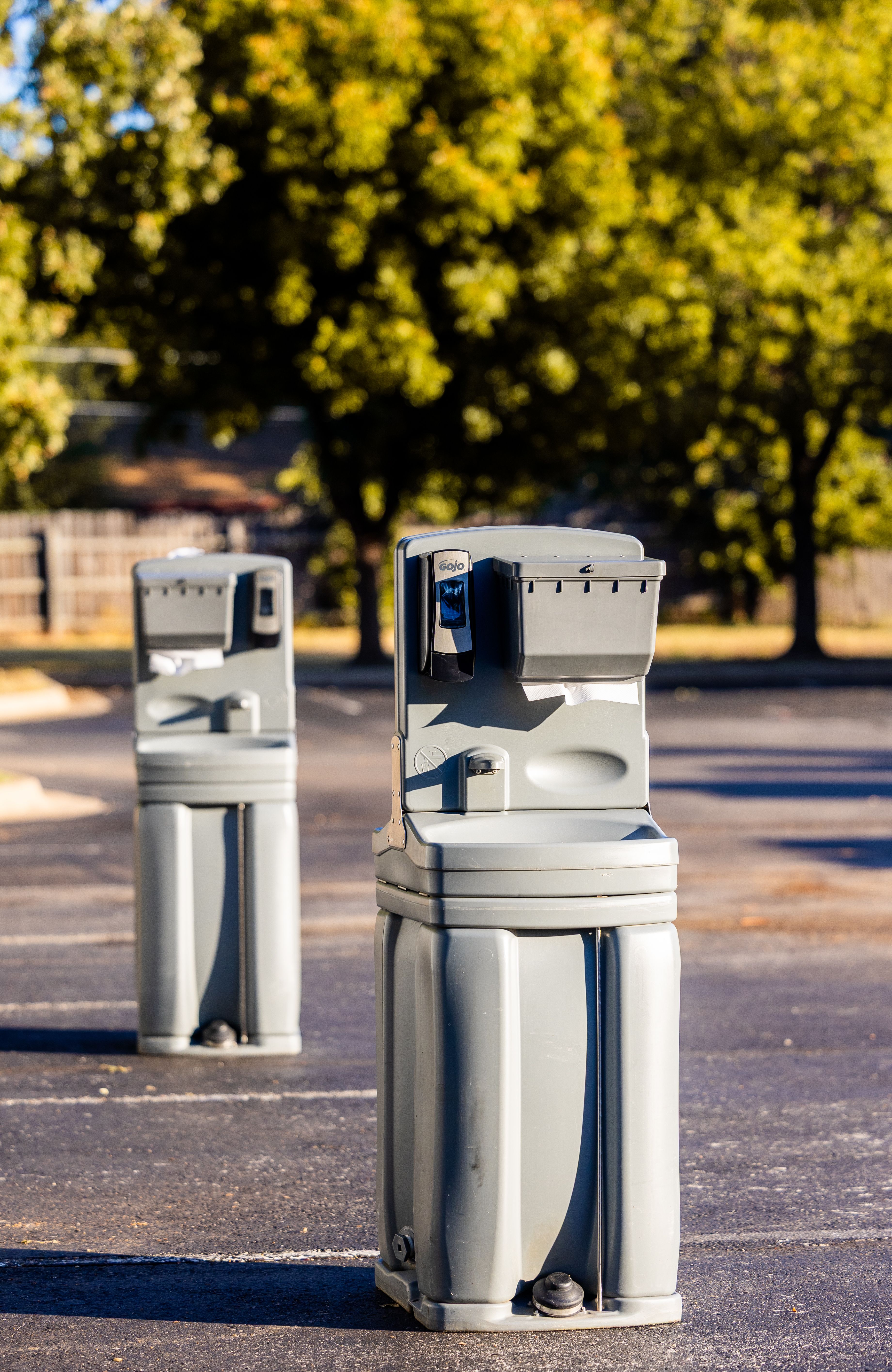 Two Outdoor Portable Hand Washing Stations · Free Stock Photo