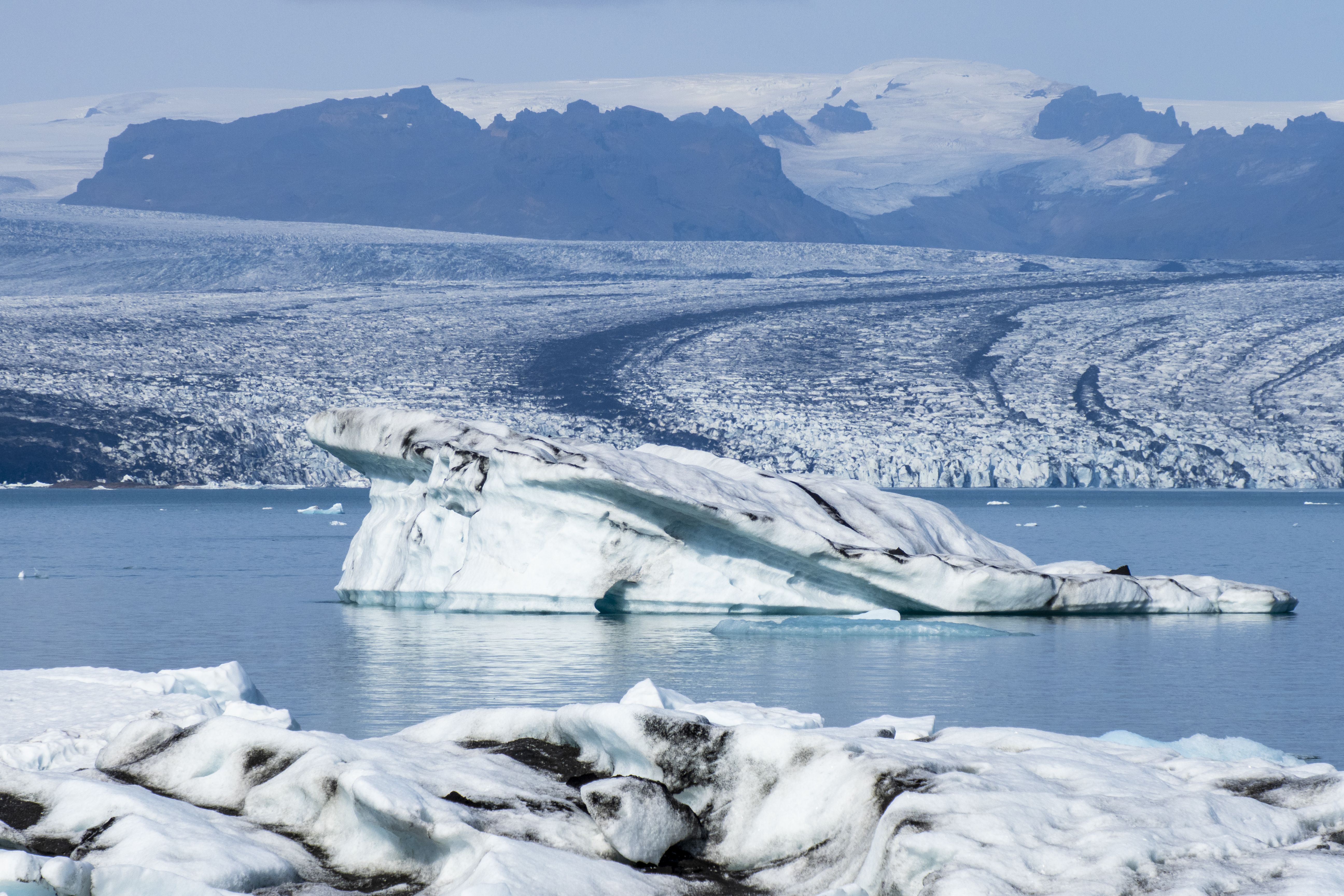 Gunung Es Indah Di Danau Gletser Islandia · Foto Stok Gratis