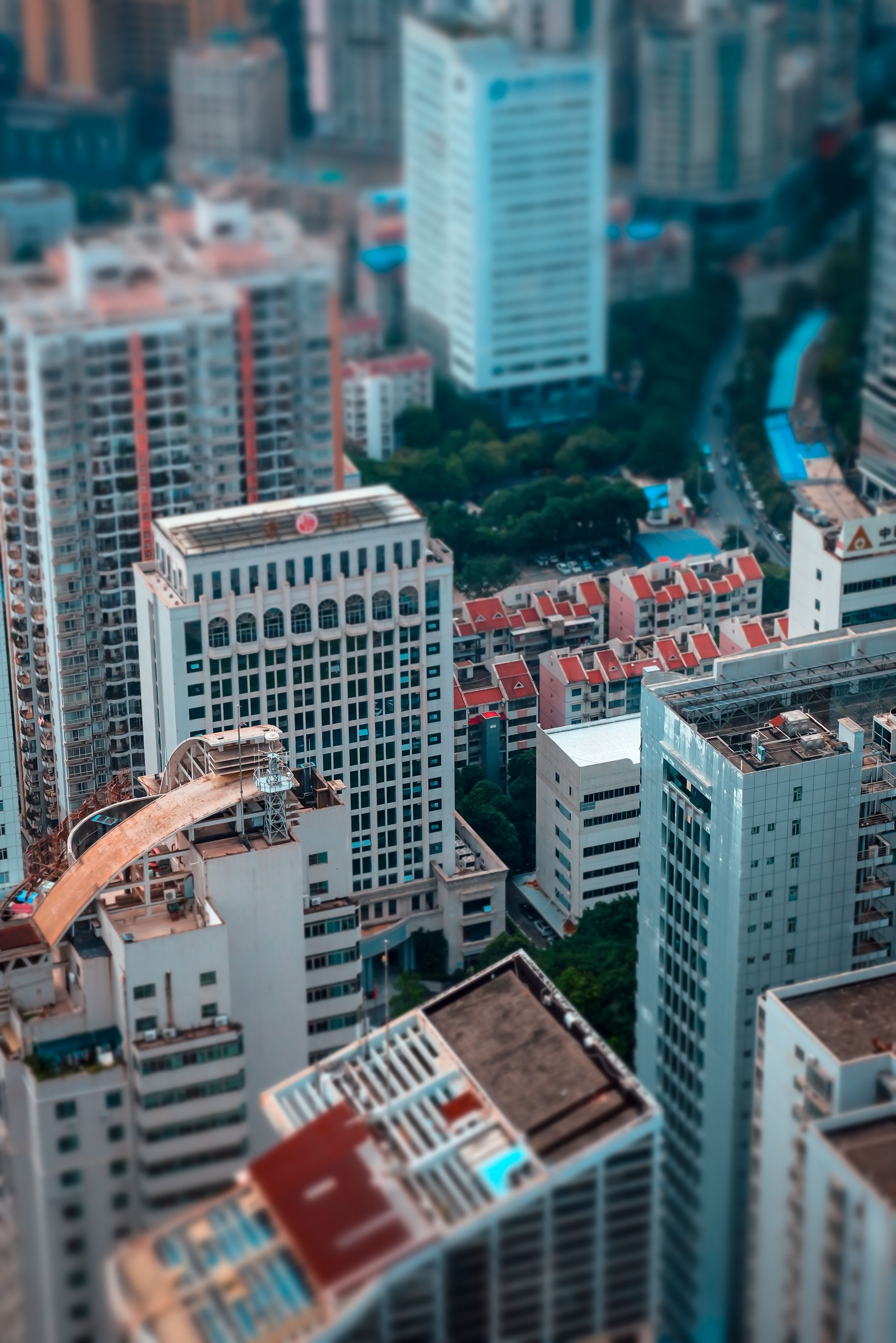Vista Aérea Do Horizonte De Uma Cidade Moderna Durante O Dia. · Foto ...