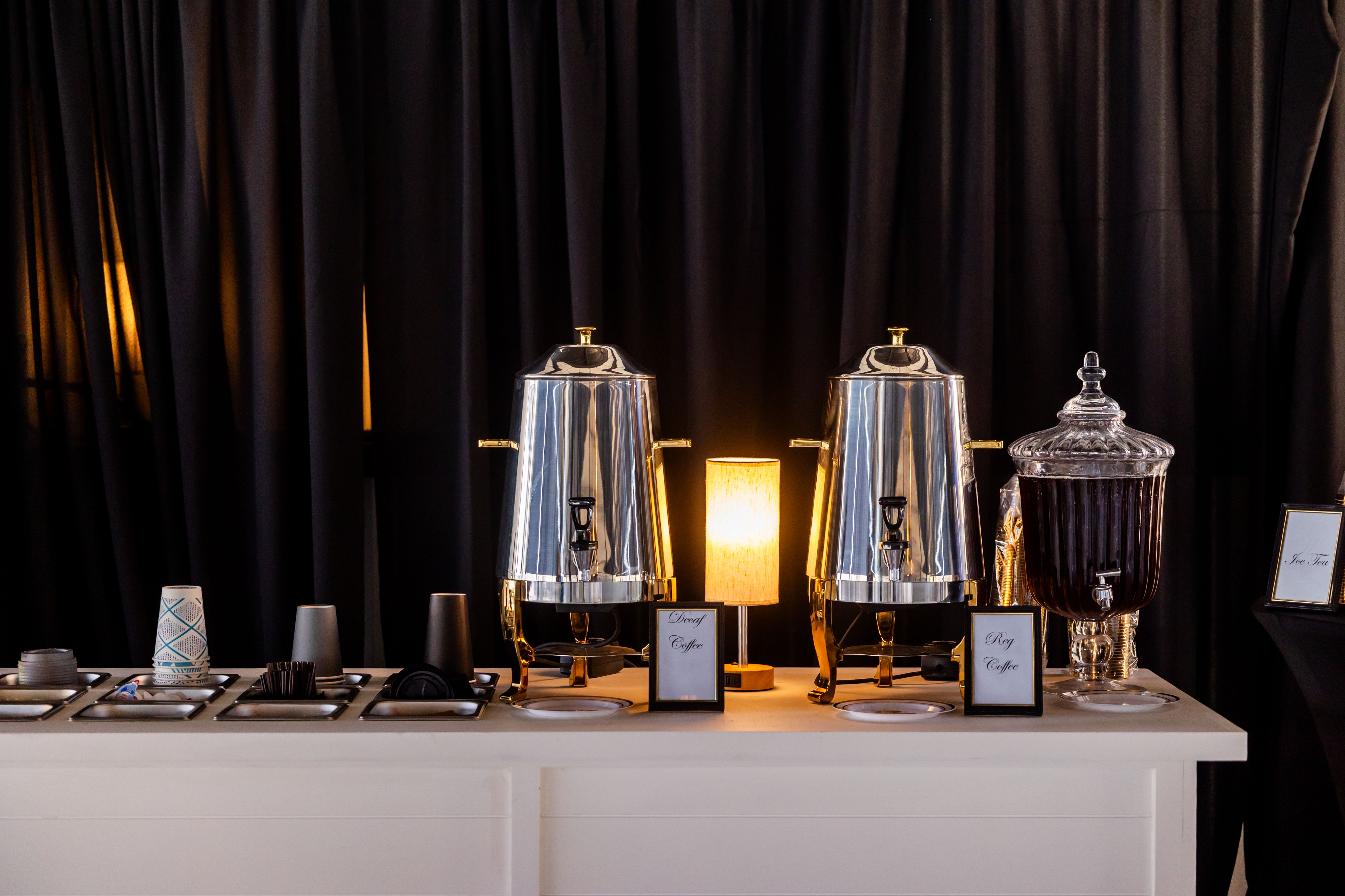 Elegant Coffee Bar with Beverage Dispensers · Free Stock Photo