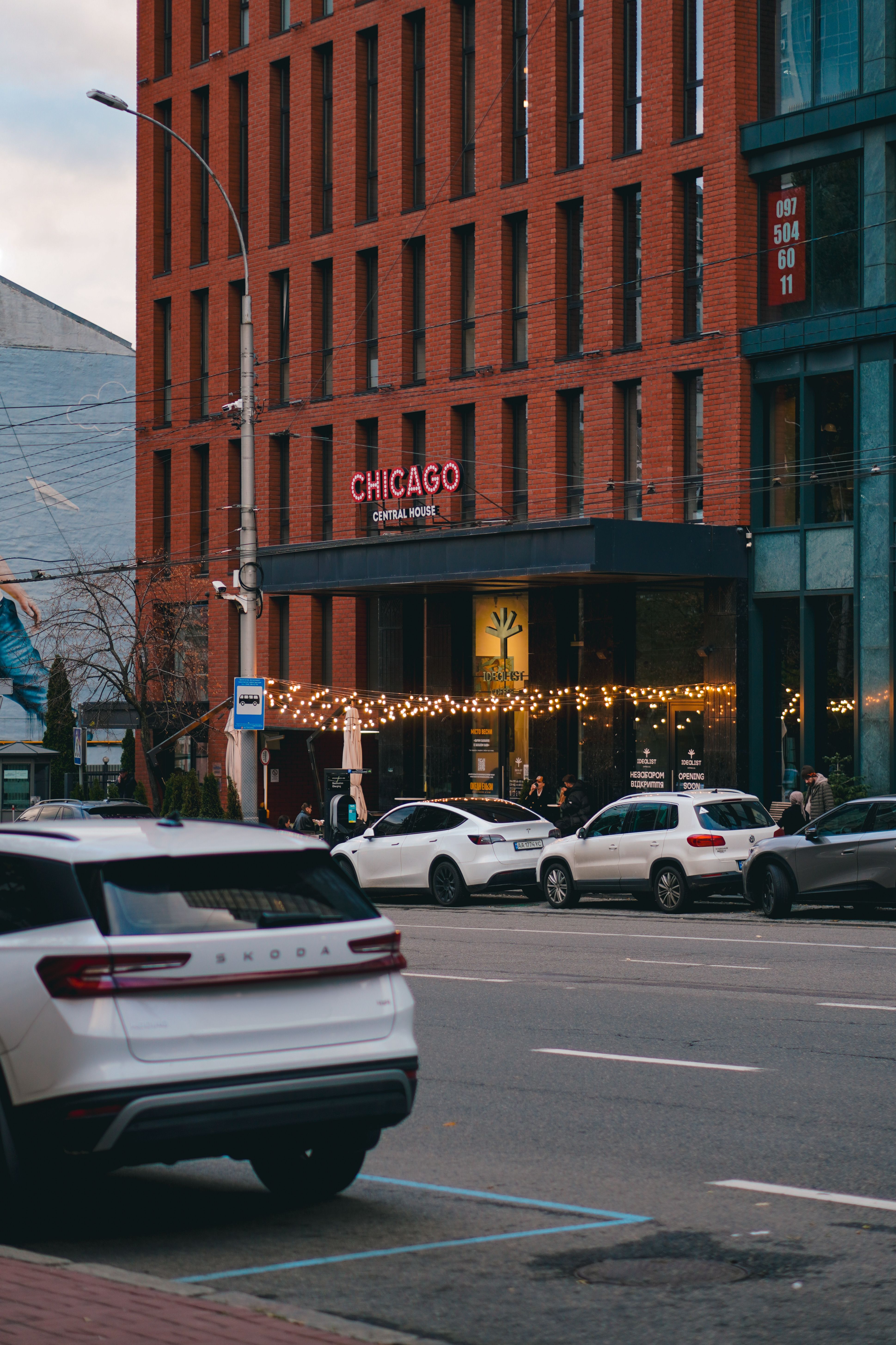 Street View of Chicago Central House in Kyiv · Free Stock Photo