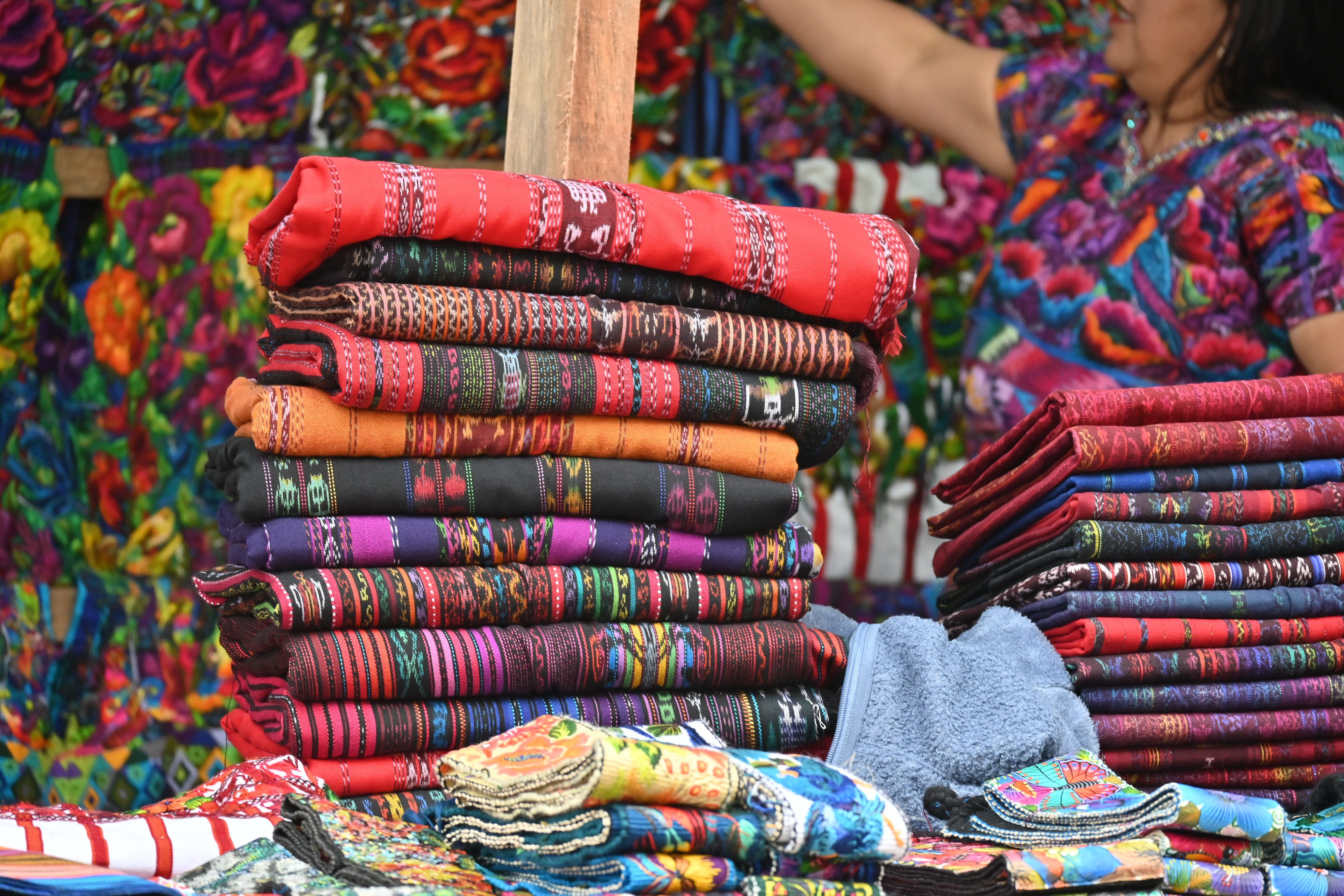 Colorful Traditional Textiles Market in Sumpango · Free Stock Photo
