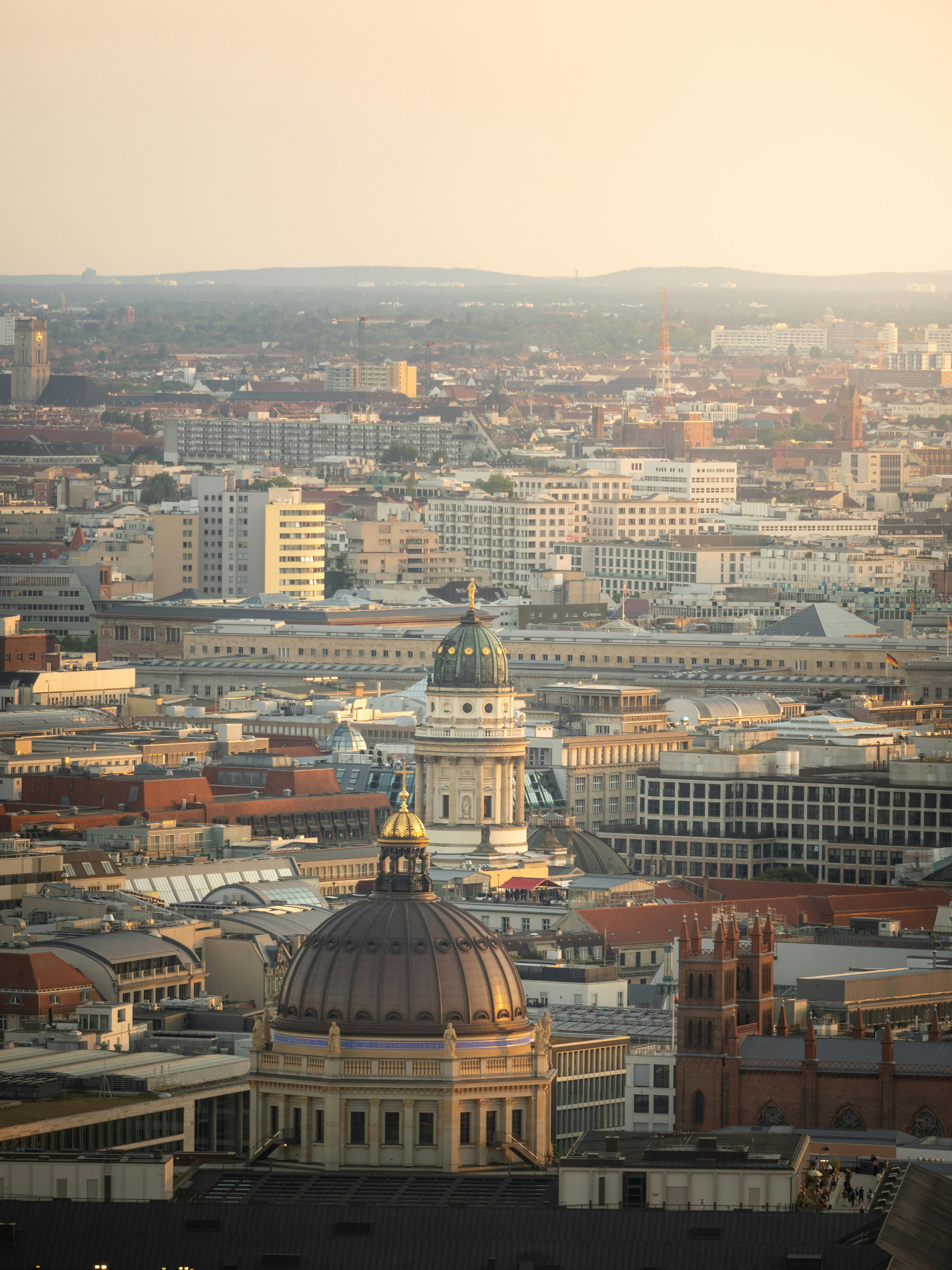 Aerial View of Berlin at Sunset · Free Stock Photo