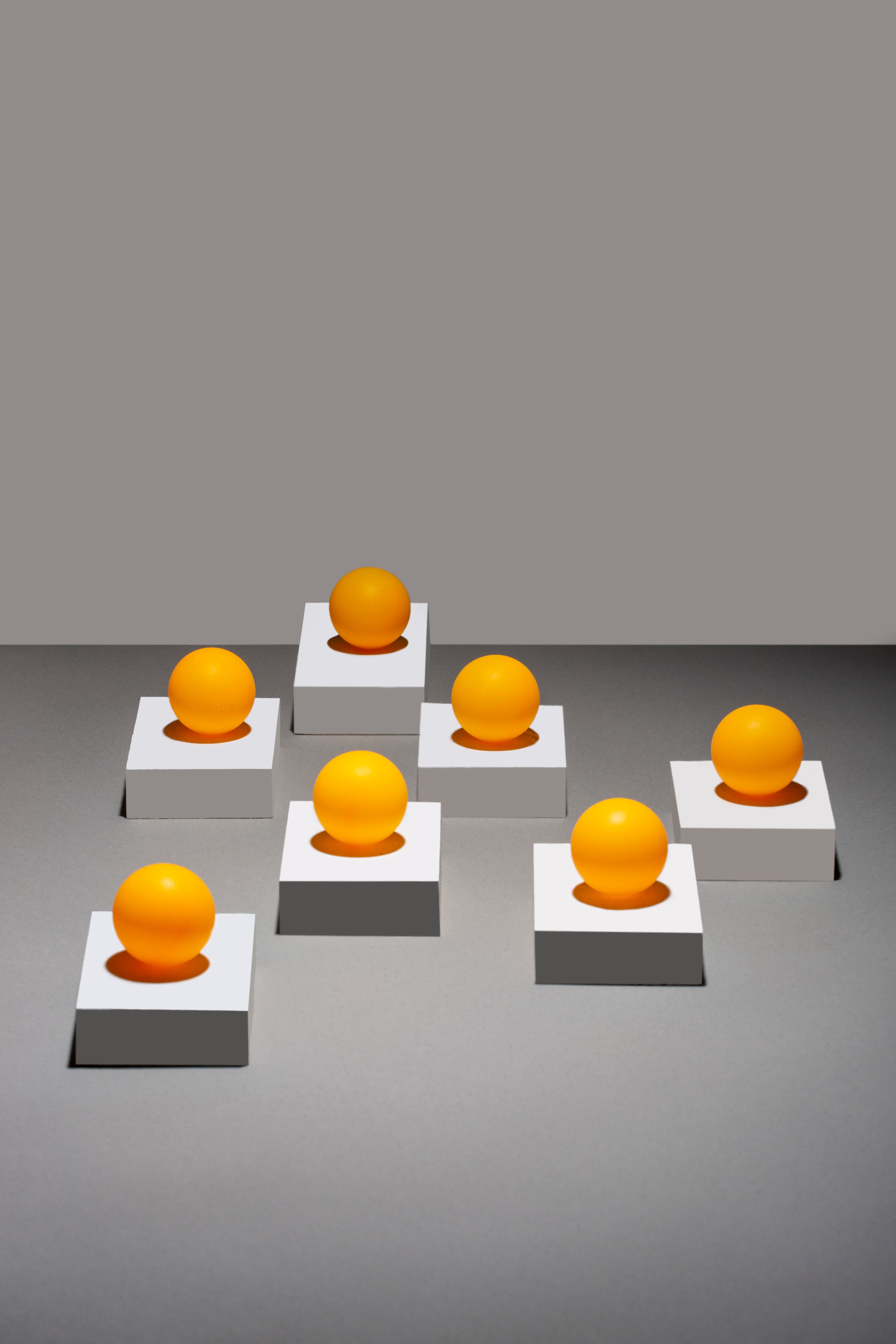 Minimalist Composition with Orange Spheres · Free Stock Photo