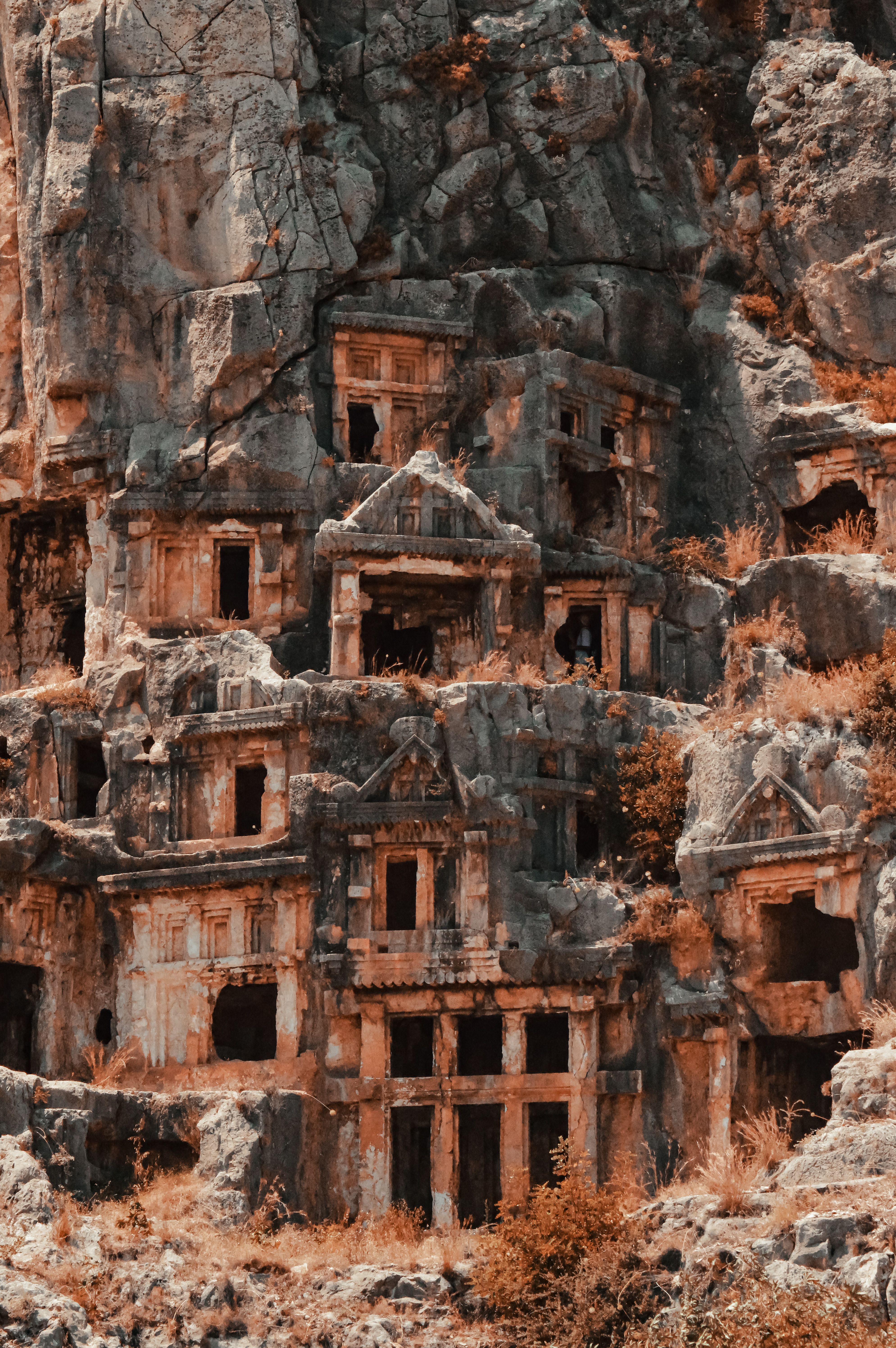Ancient Rock Tombs of Myra in Antalya, Türkiye · Free Stock Photo