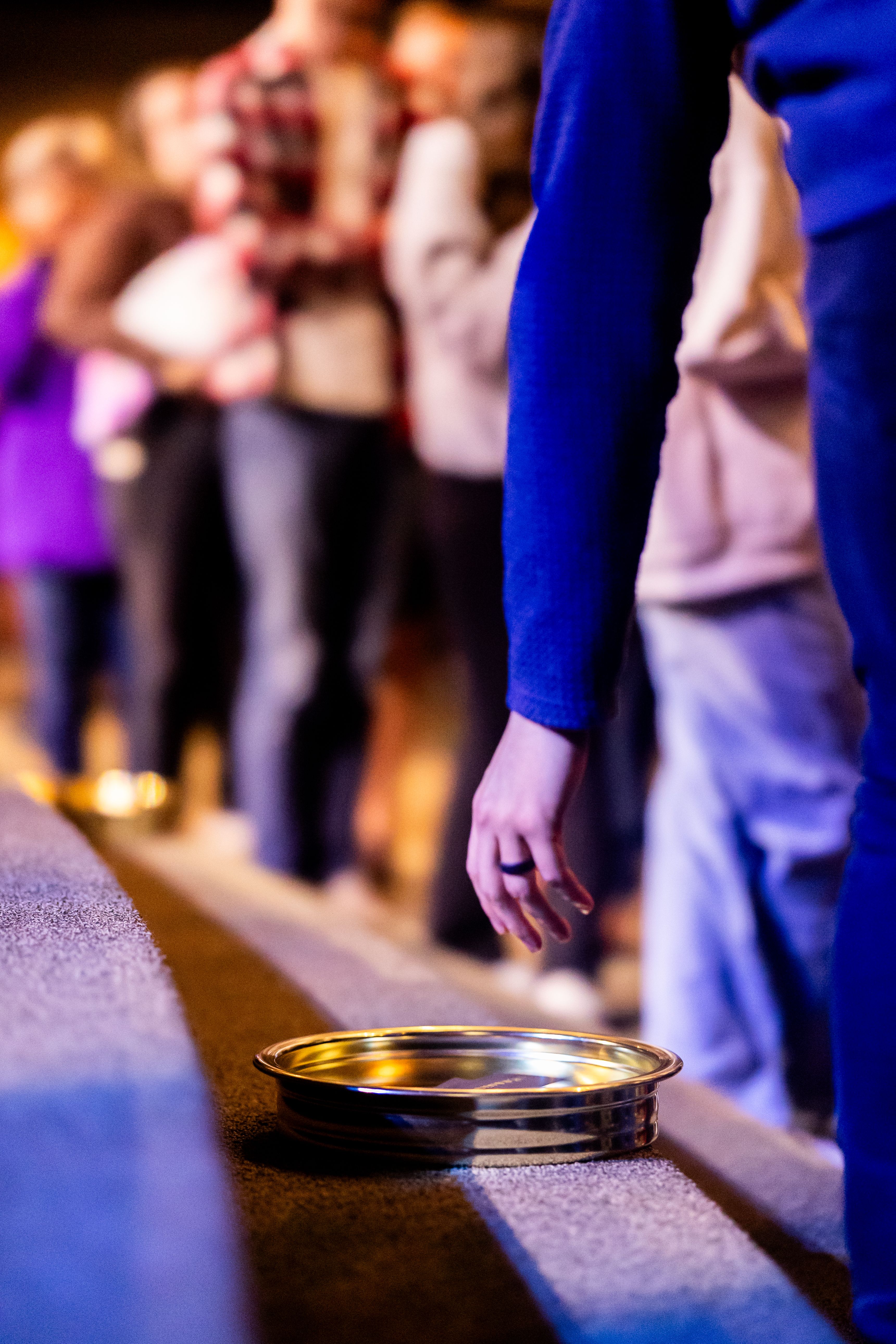 Church Donation Ceremony with Offering Plate · Free Stock Photo