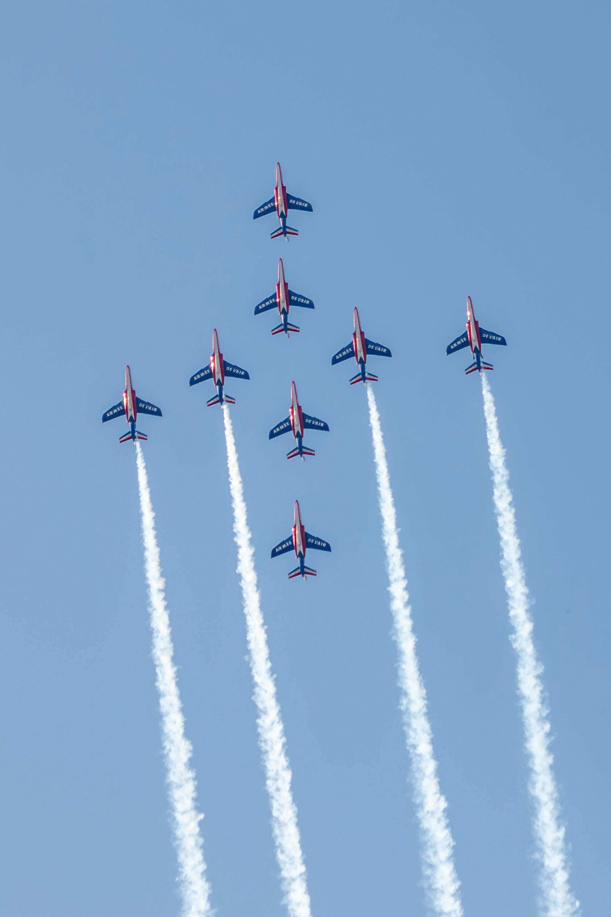 Air Show with Patrouille de France in Flight · Free Stock Photo