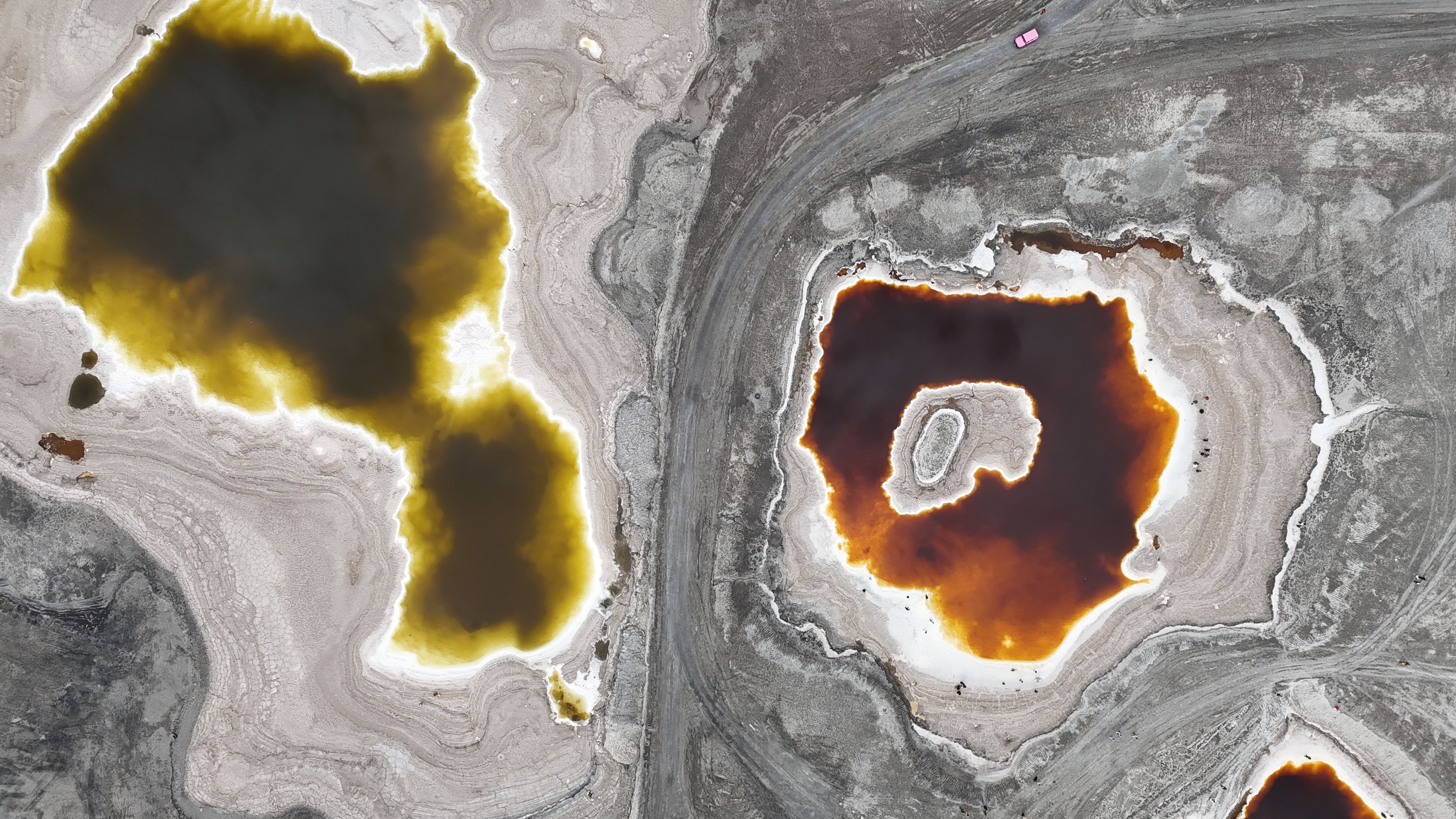 Aerial View of Salt Lakes in Haixi, Qinghai, China · Free Stock Photo