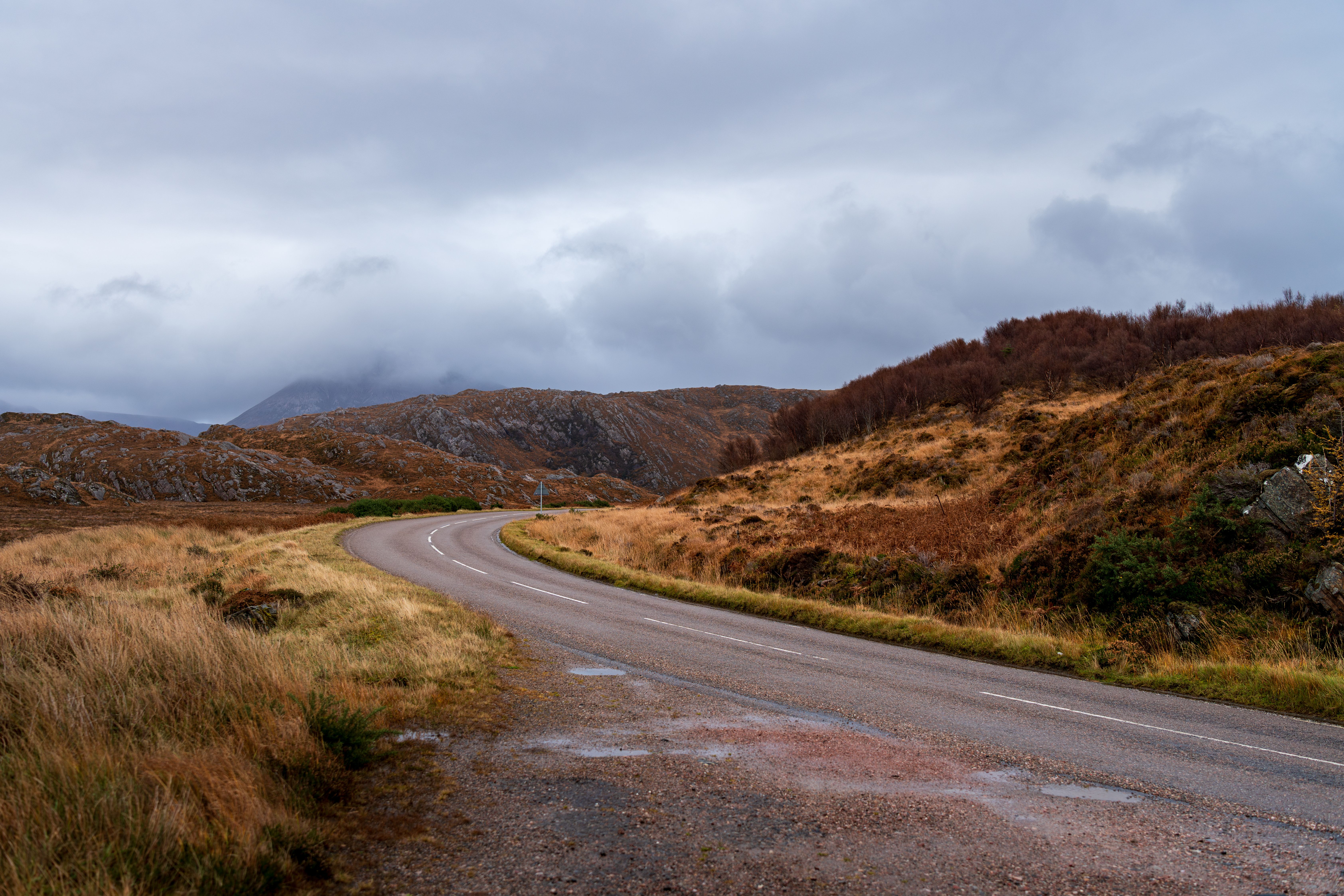 Curved Rural Road without Lines · Free Stock Photo