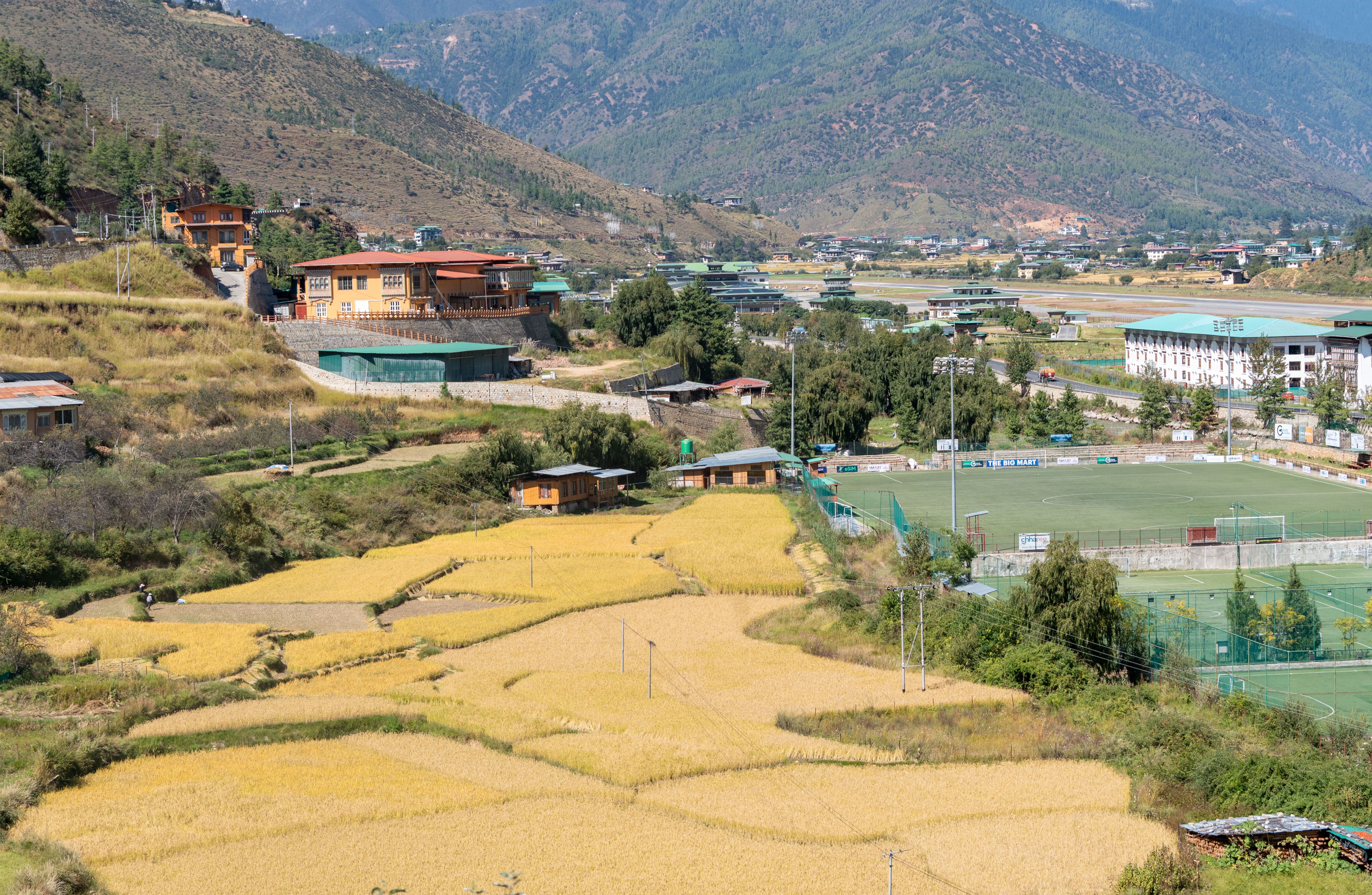 Scenic View of Paro Valley Landscape in Bhutan · Free Stock Photo