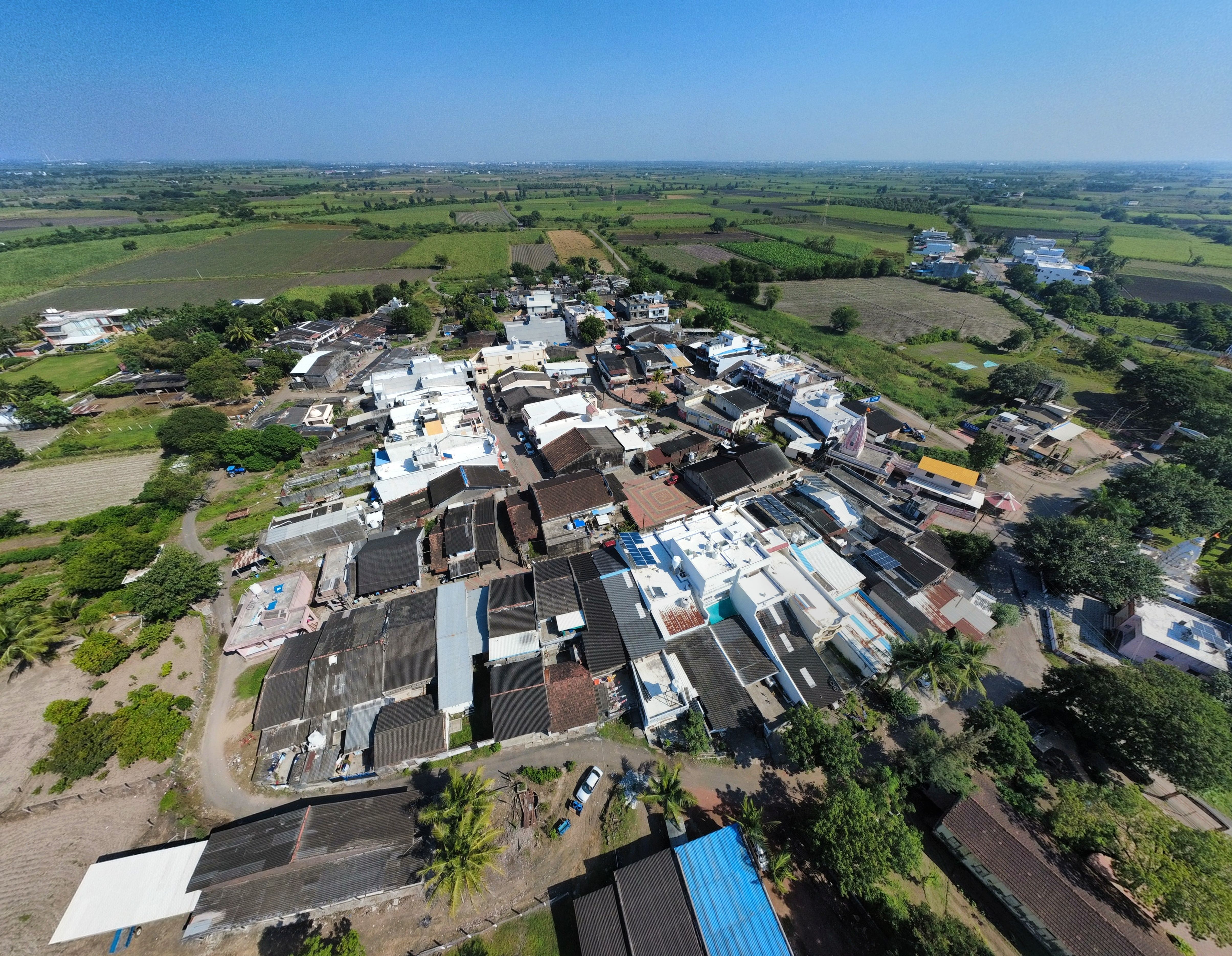 Aerial View of Rural Village in Surat, India · Free Stock Photo