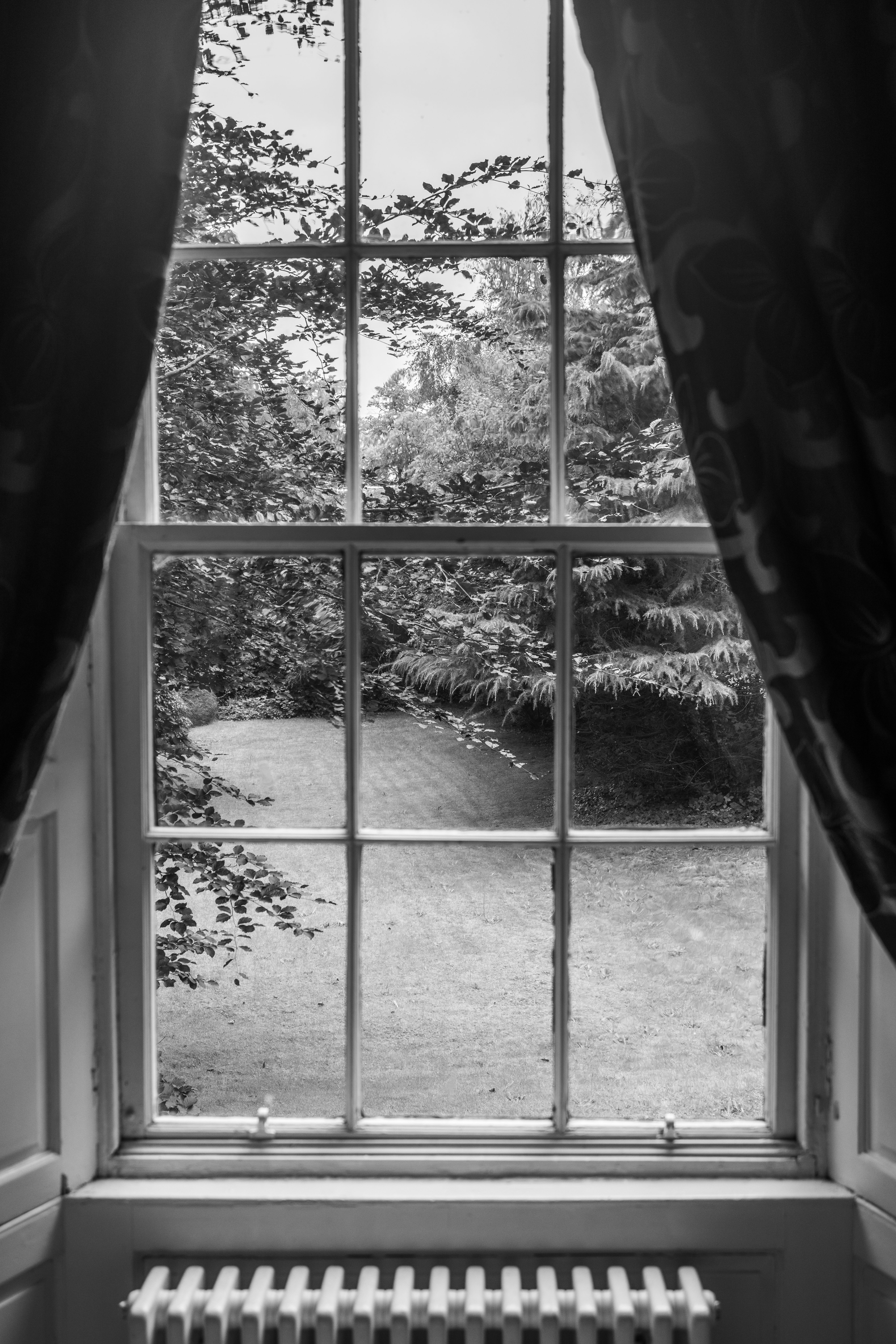 Black and White View from a Scottish Window · Free Stock Photo