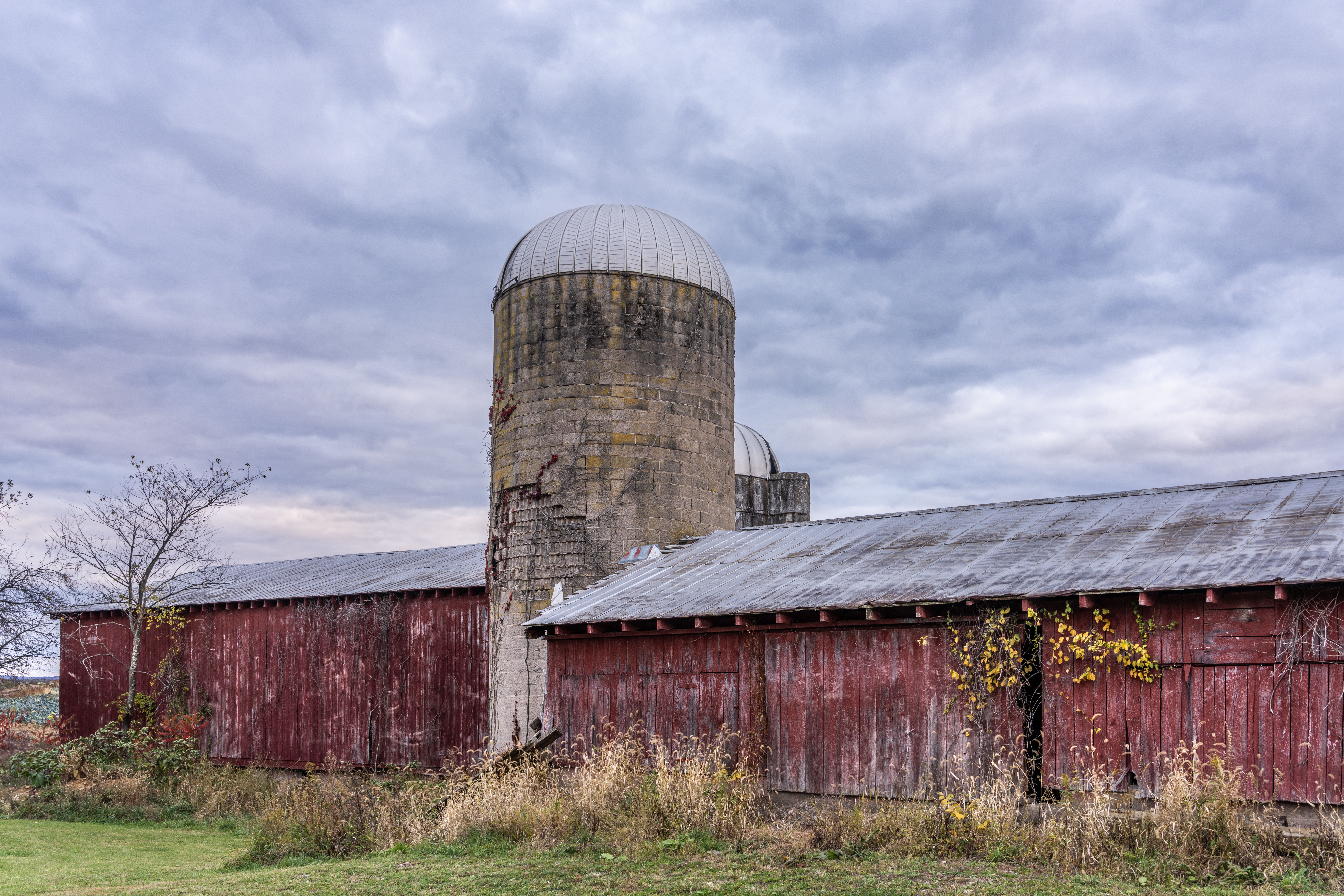 Rustic Barn and Silo in Pennsylvania Countryside · Free Stock Photo