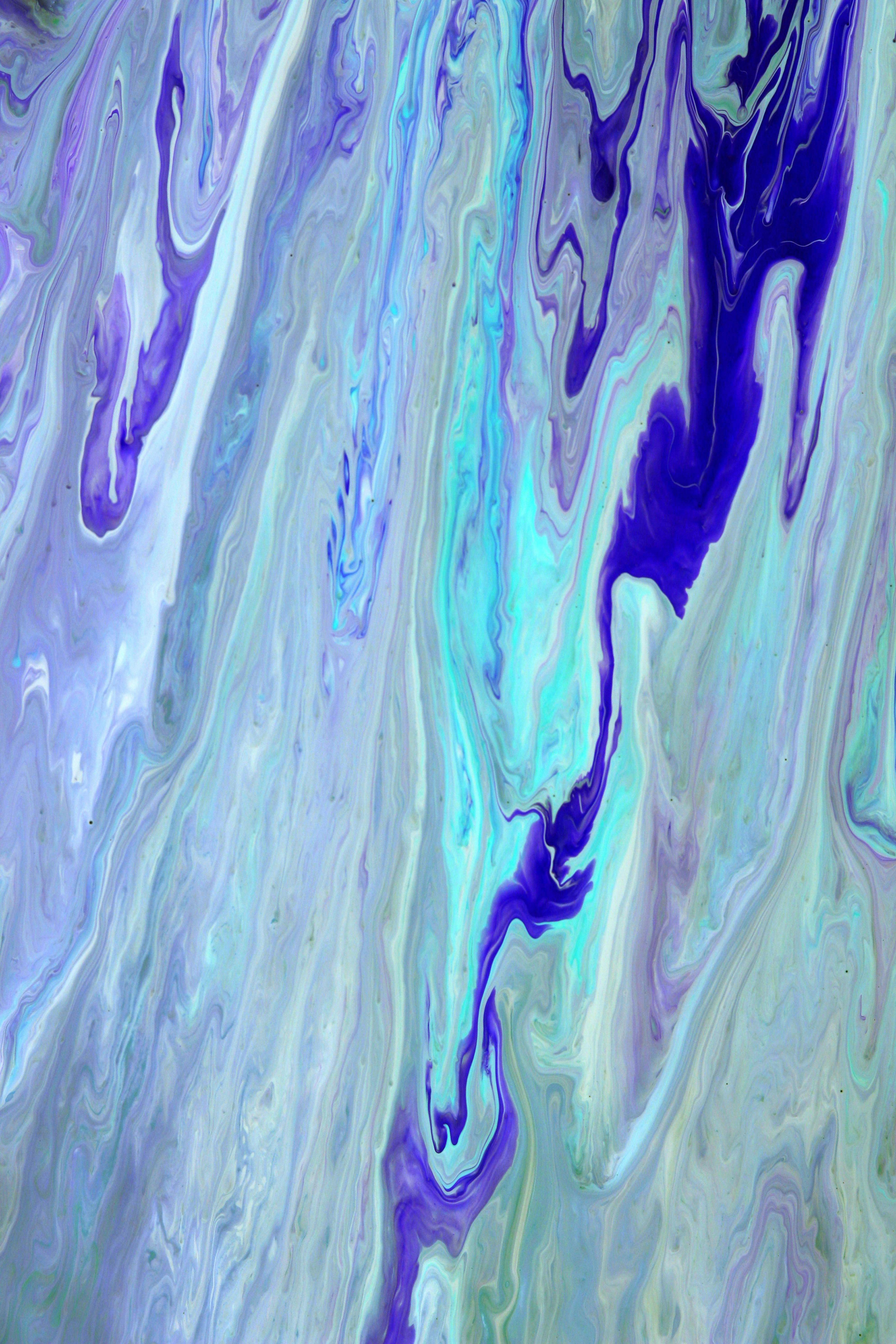 Abstract Fluid Art in Shades of Blue and Purple · Free Stock Photo