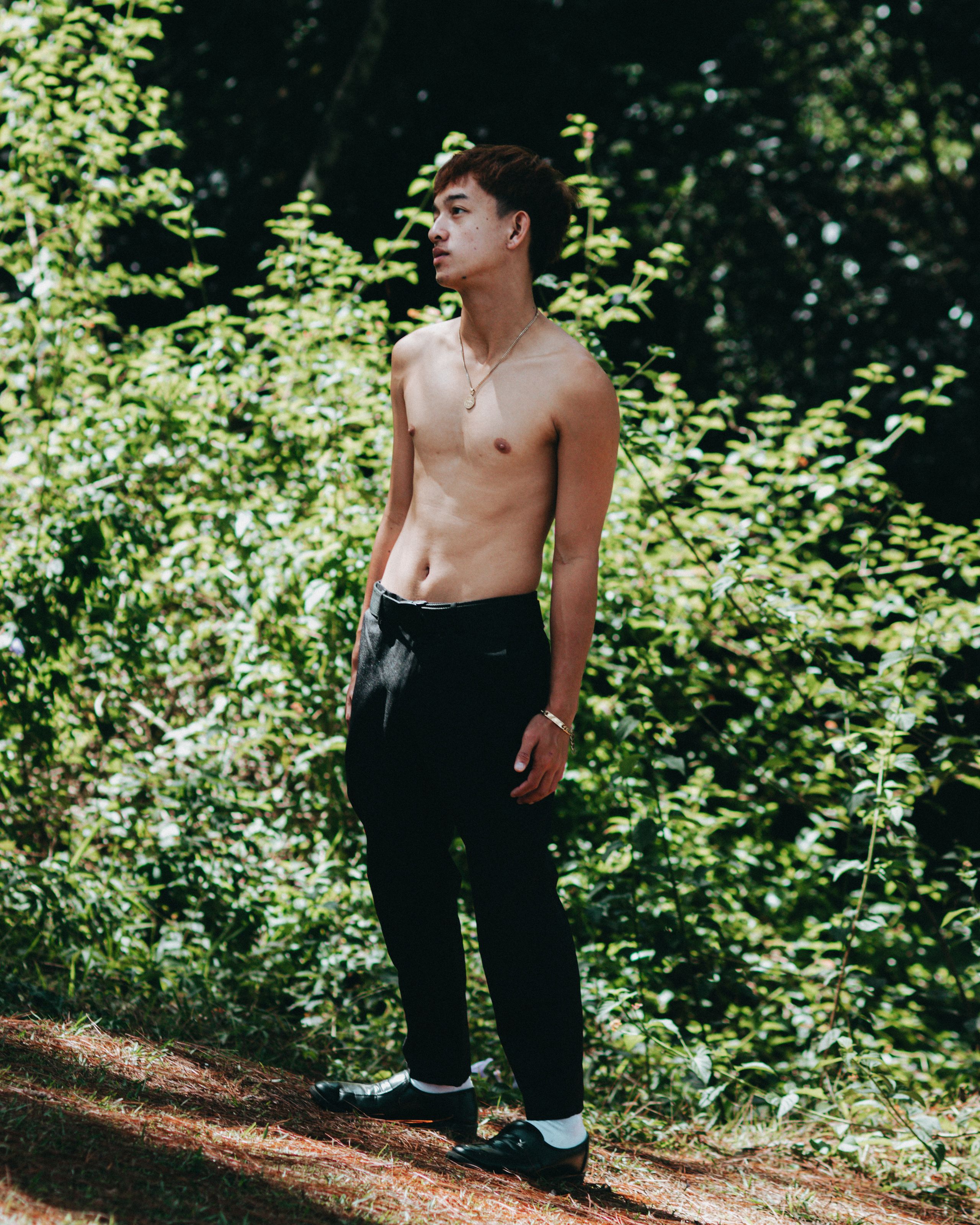 Young Man in Nature with Sunlit Background · Free Stock Photo