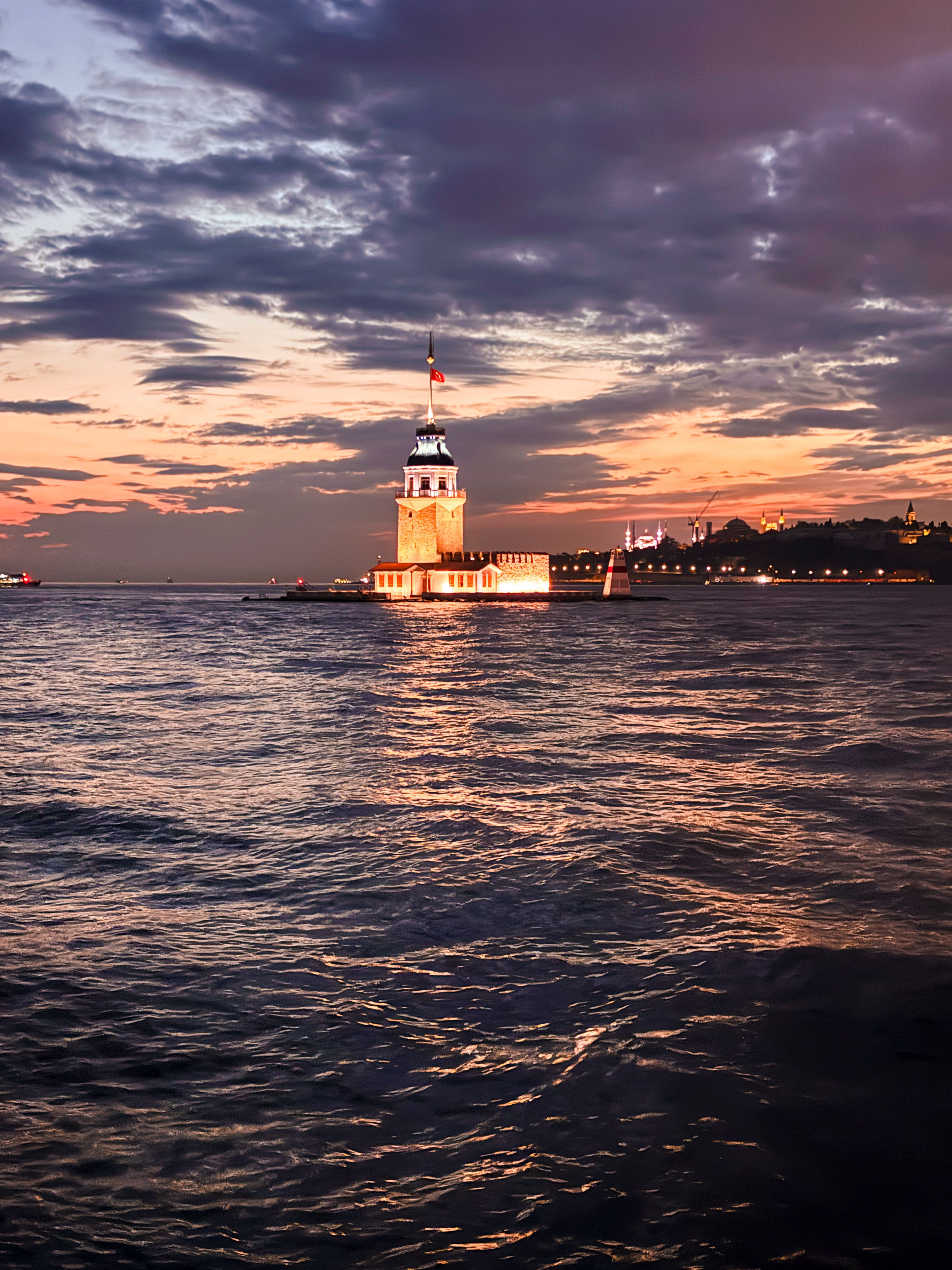Scenic View of Maiden's Tower at Sunset · Free Stock Photo