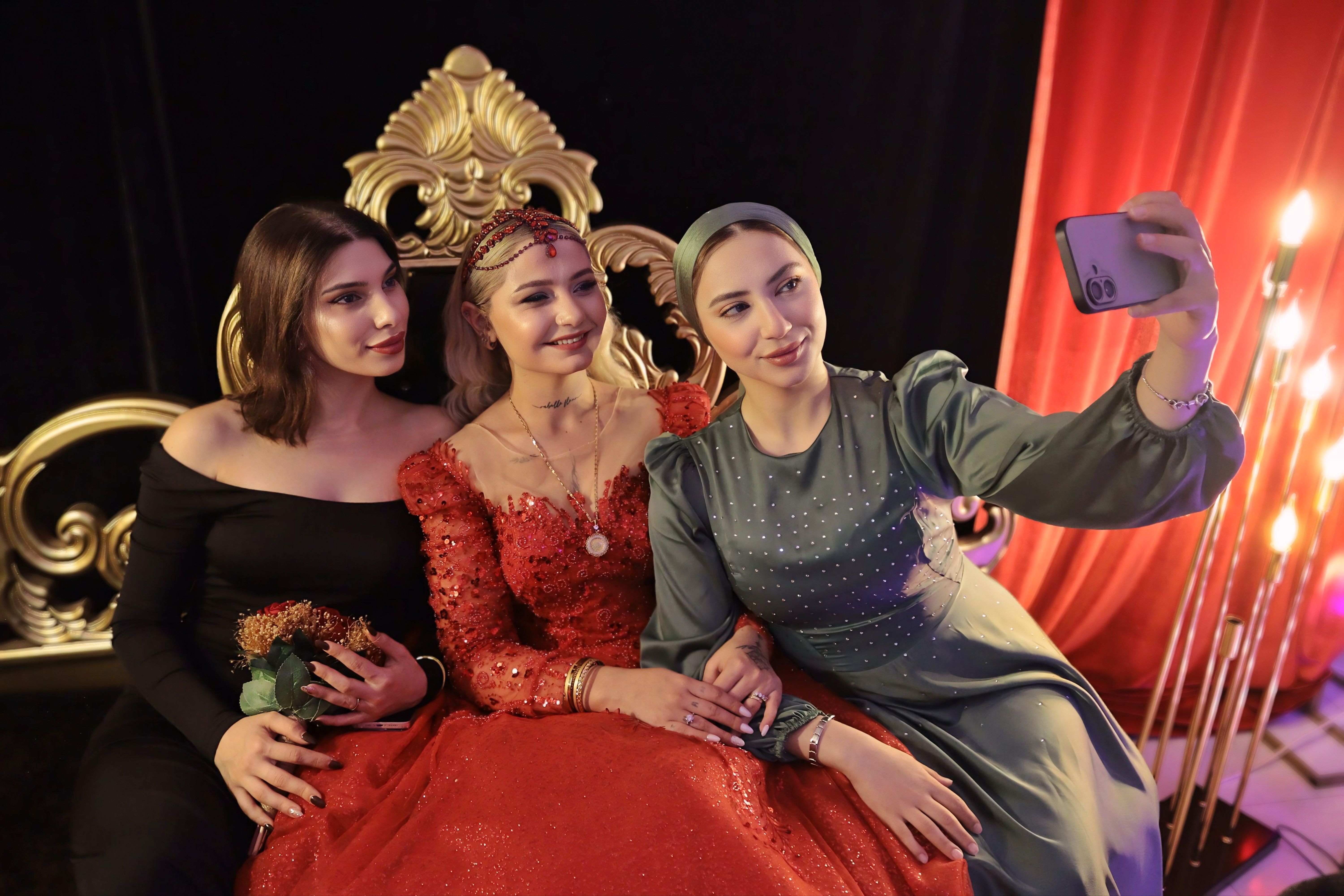 Women Taking a Selfie at a Formal Event · Free Stock Photo