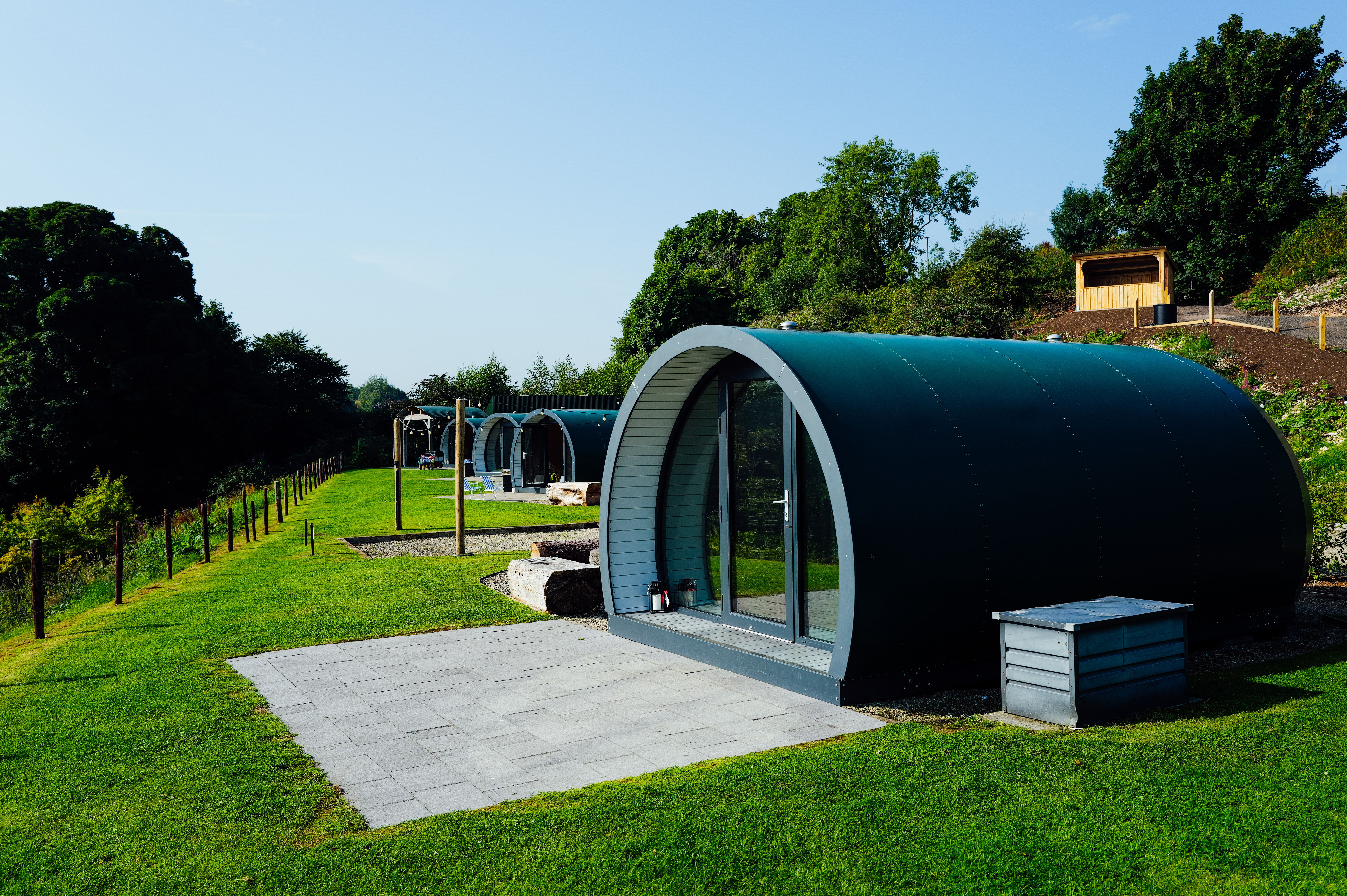 Modern Glamping Pods in Idyllic Countryside · Free Stock Photo